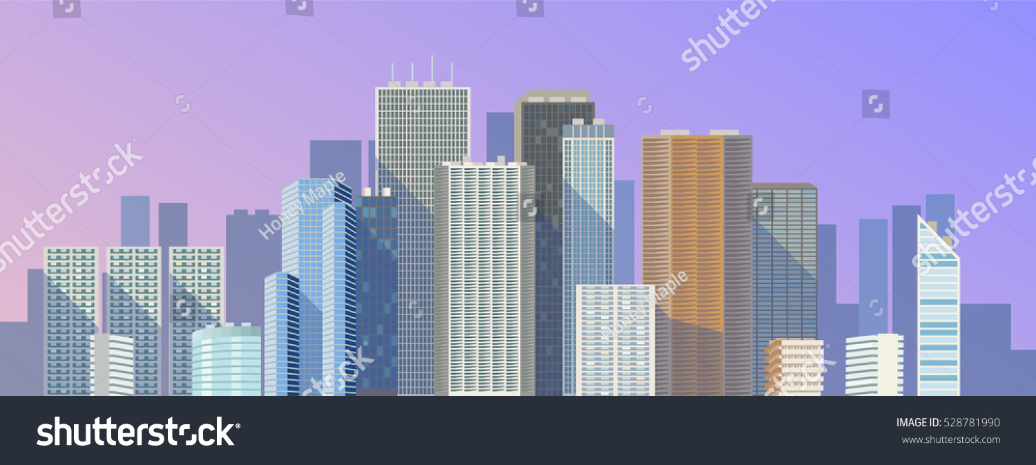 Vector Illustration Skyscraper Stock Vector (Royalty Free) 528781990 ...