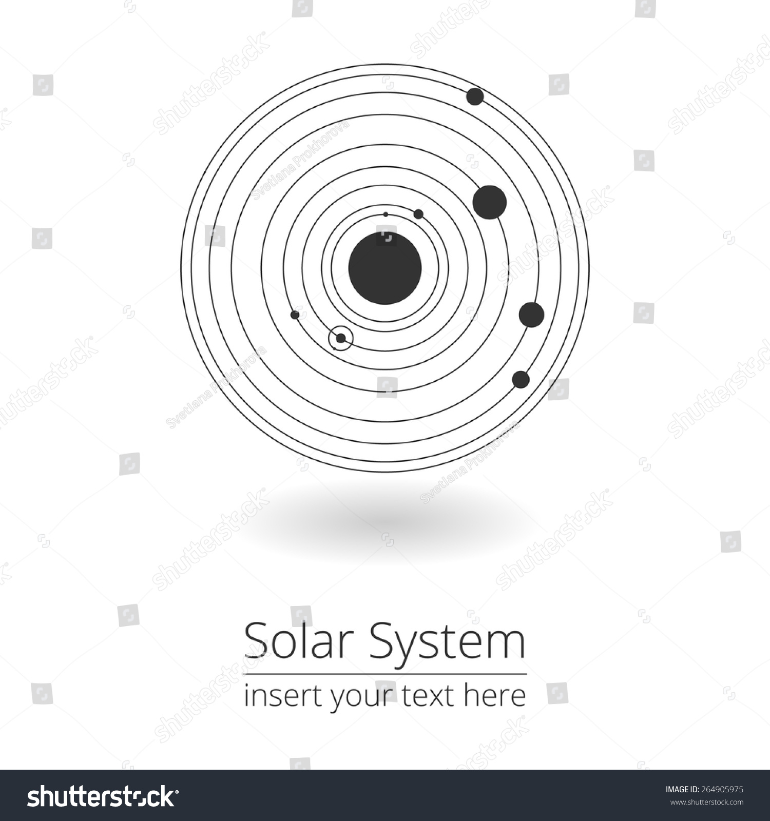 Vector Illustration Solar System Design Elements Stock Vector (Royalty ...