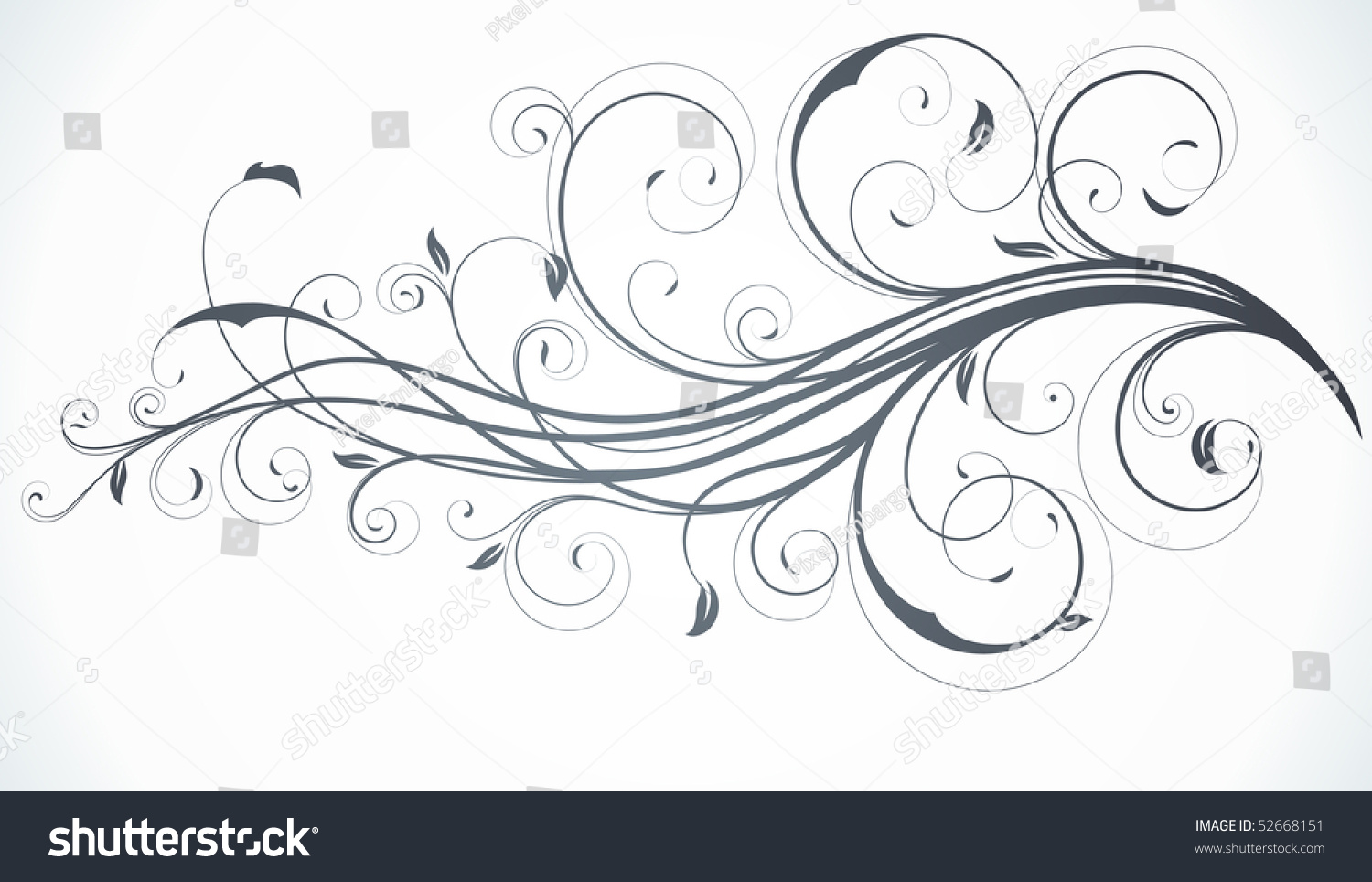 Vector Illustration Swirling Flourishes Decorative Floral Stock Vector ... Vector Illustration Swirling Flourishes Decorative Floral Stock Vector ...