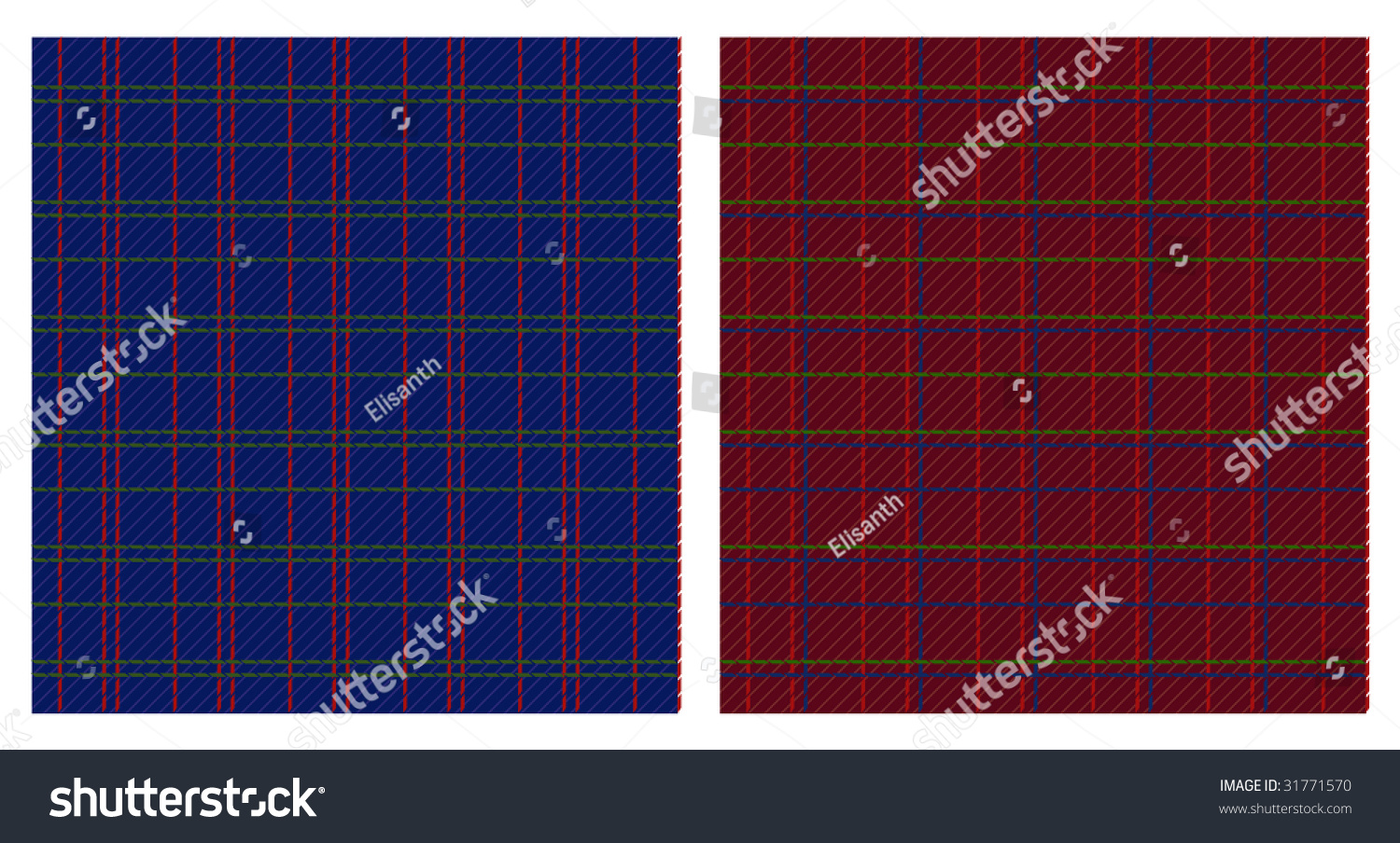 Vector Illustration Two Checkered Patterns Stock Vector (Royalty Free ...