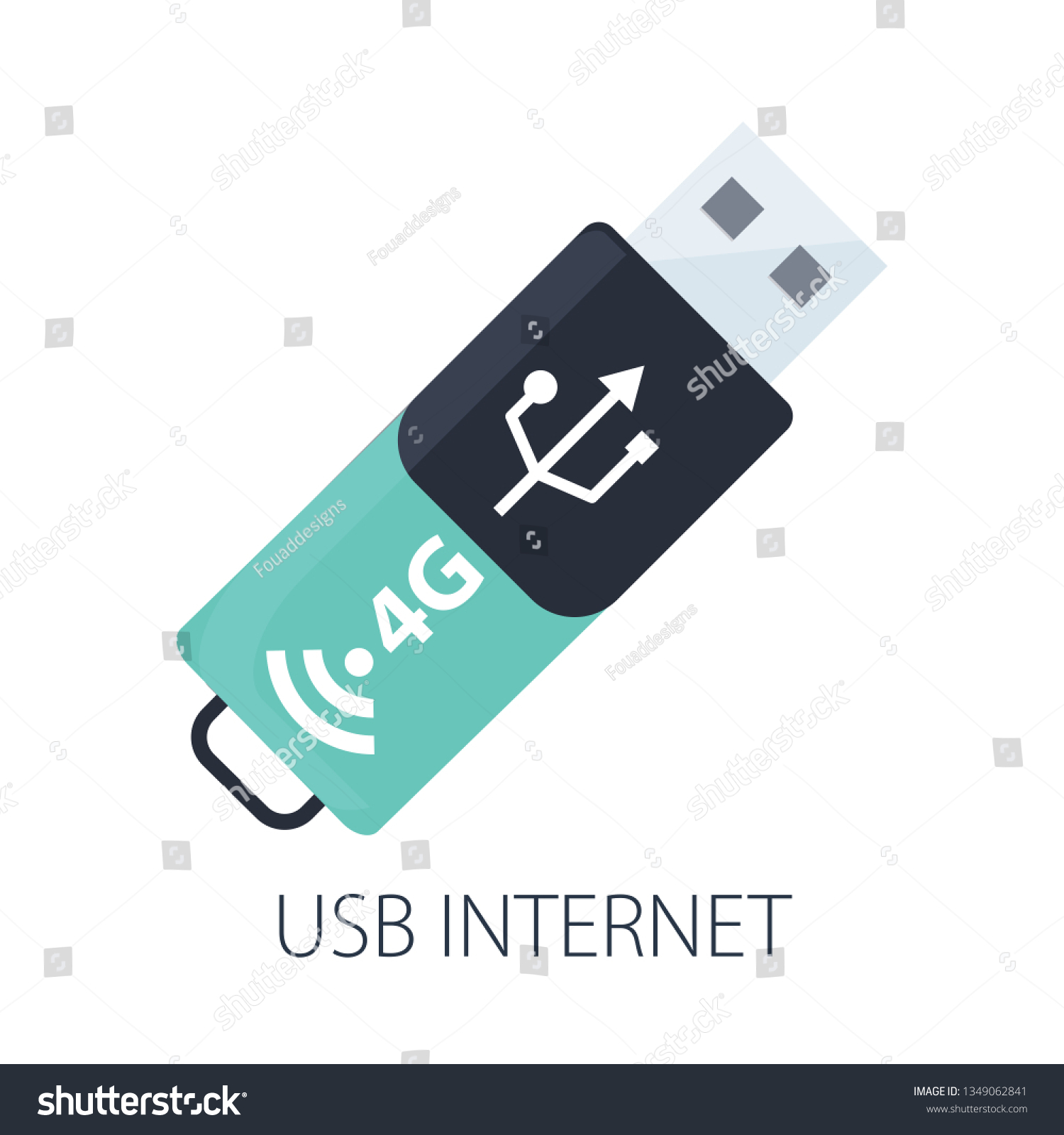 Vector Illustration Usb Computer Data Technology Stock Vector (Royalty ...