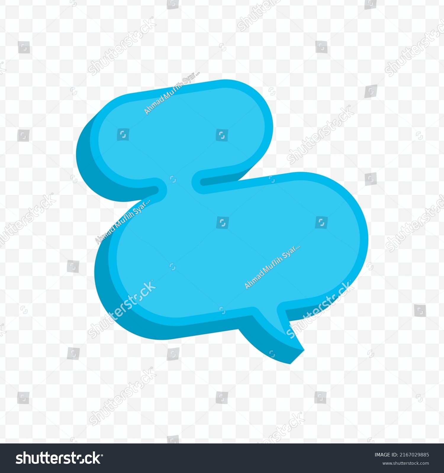 Vector Illustration Off Blue Chat Bubble Stock Vector (Royalty Free ...