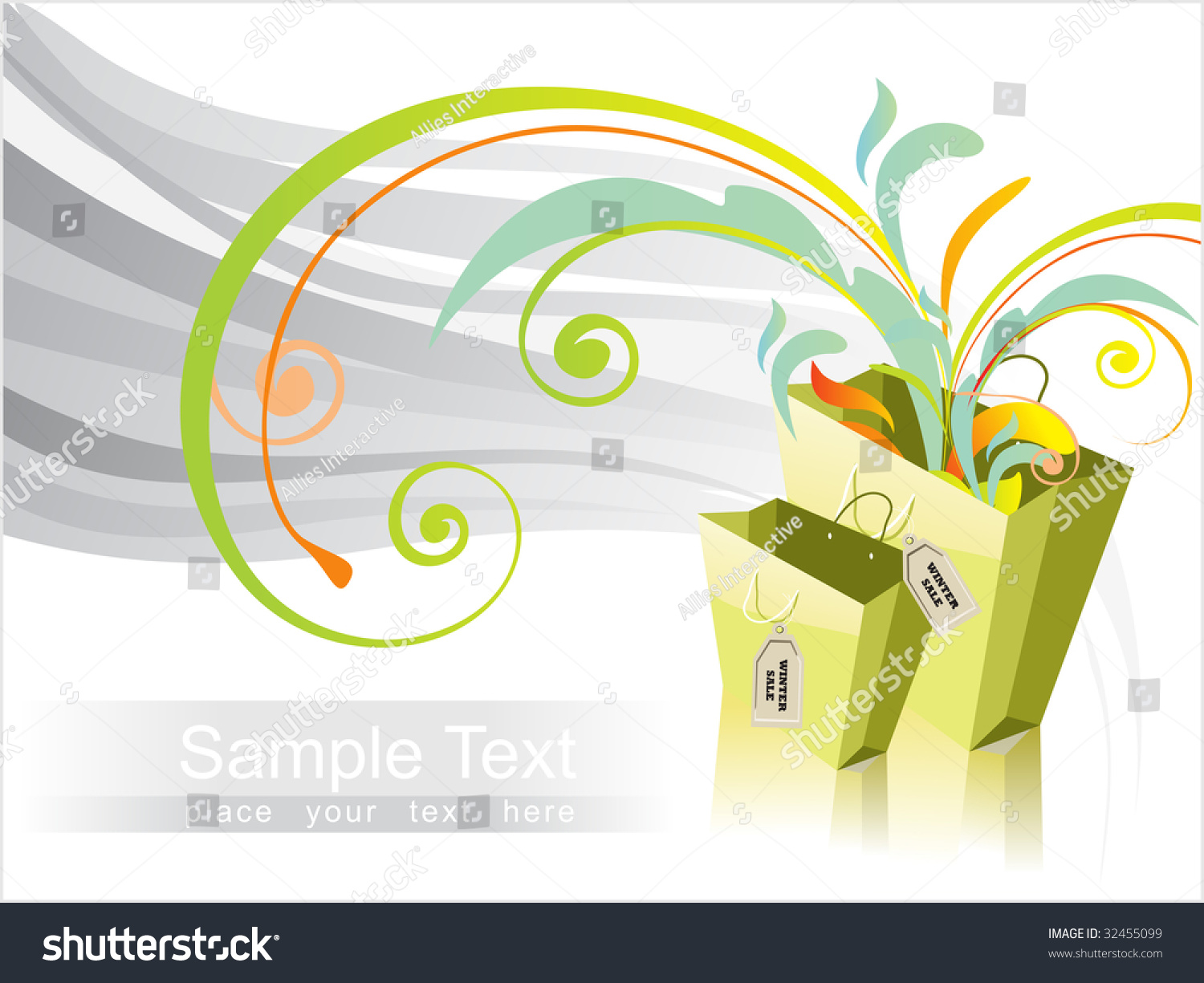 Vector Illustration Overflow Shopping Bag Stock Vector (Royalty Free ...
