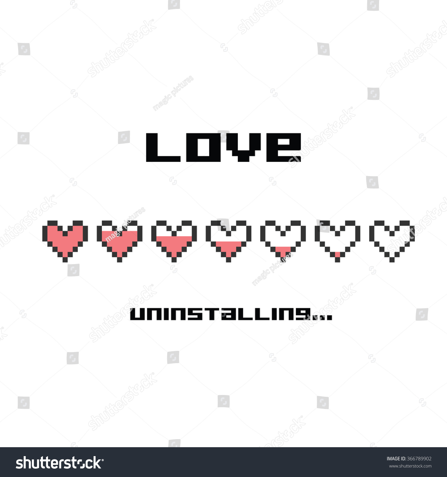 Vector Illustration Pixel Art Love Uninstalling Stock Vector (Royalty ... Vector Illustration Pixel Art Love Uninstalling Stock Vector (Royalty ...