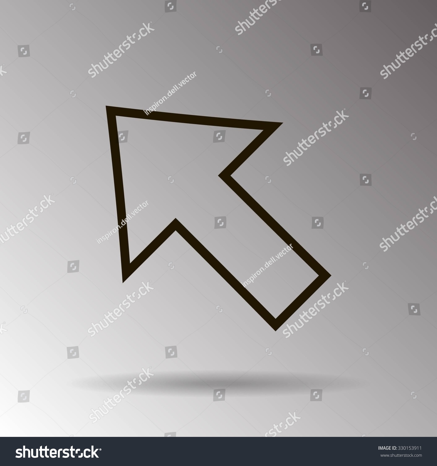 Vector Illustration Pixel Cursor Icon Mouse Stock Vector (Royalty Free ...