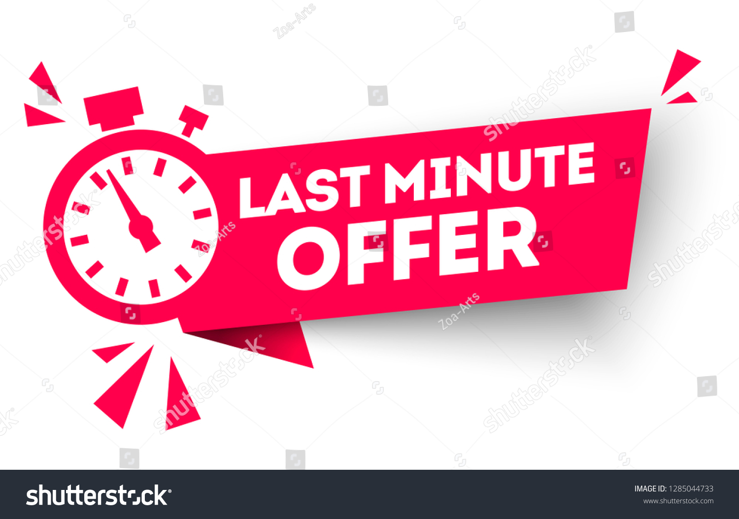 Vector Illustration Red Last Minute Offer Stock Vector (Royalty Free ... Vector Illustration Red Last Minute Offer Stock Vector (Royalty Free ...