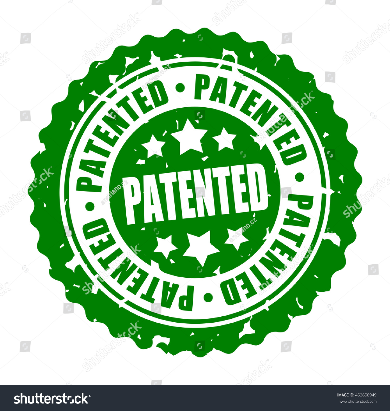 Vector Illustration Round Stamp Patented: เวกเตอร์สต็อก (ปลอดค่า ...