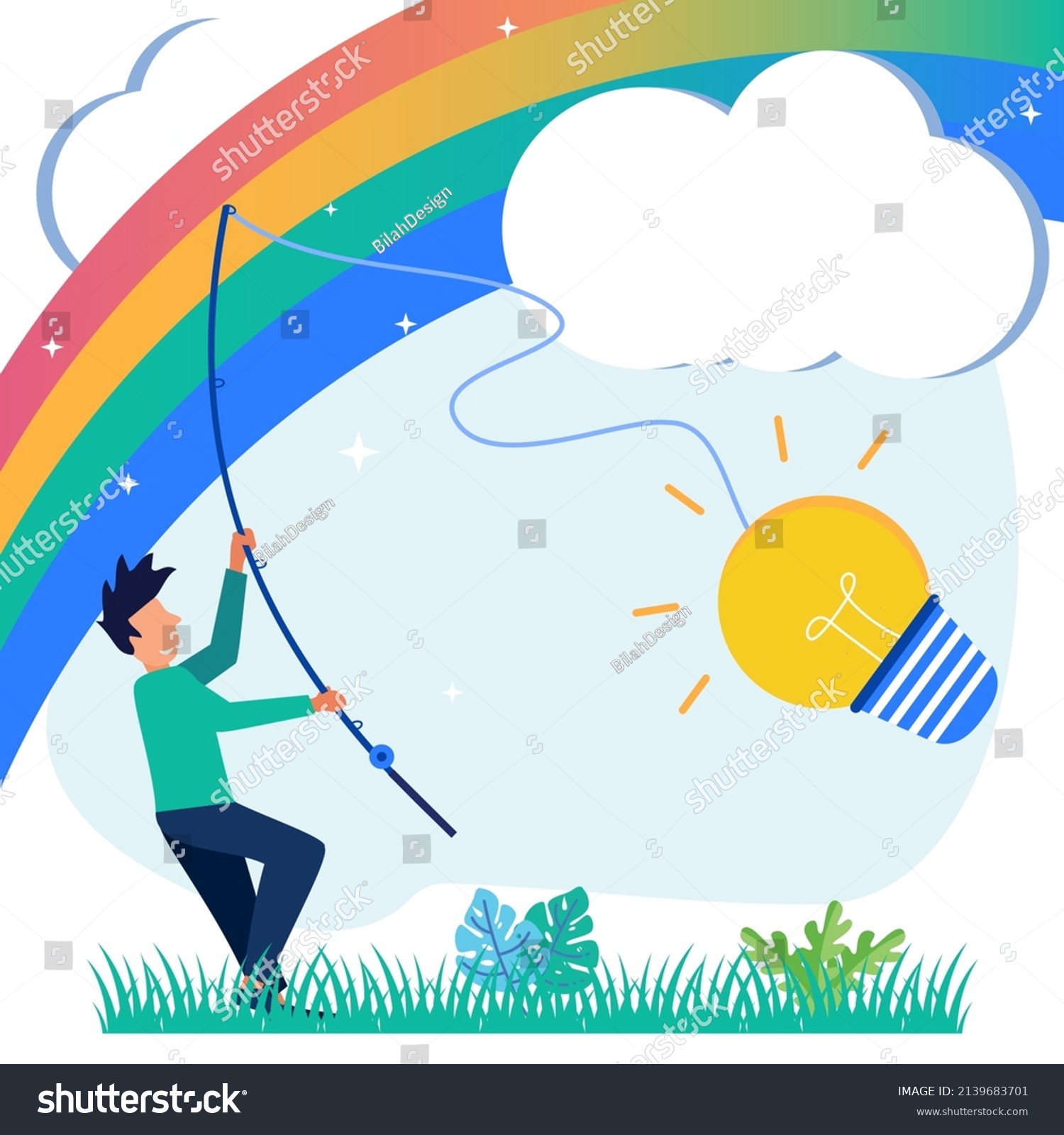Vector Illustration Selecting Ideas Innovative Work Stock Vector ...