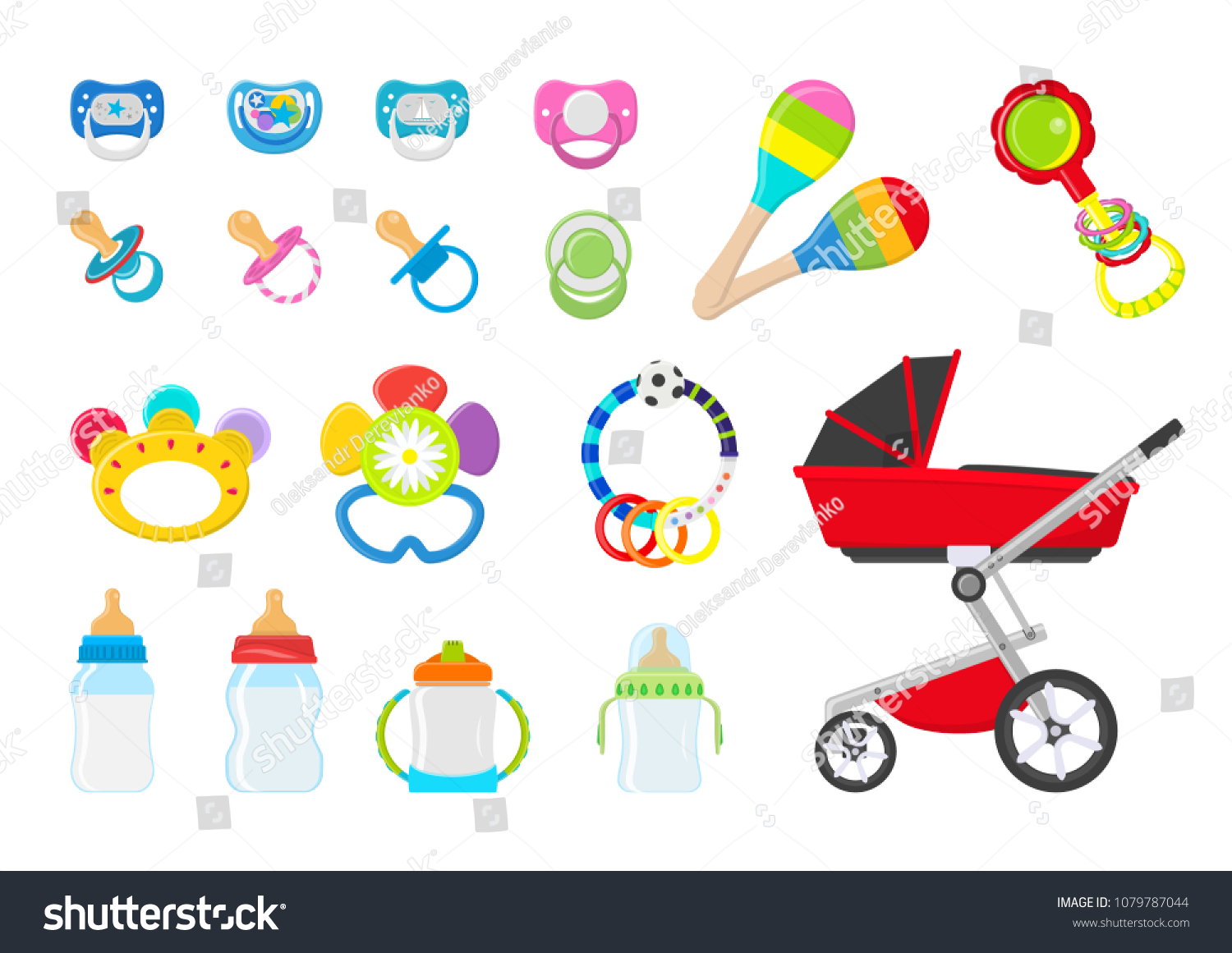 Vector Illustration Set Baby Stock Vector (Royalty Free) 1079787044