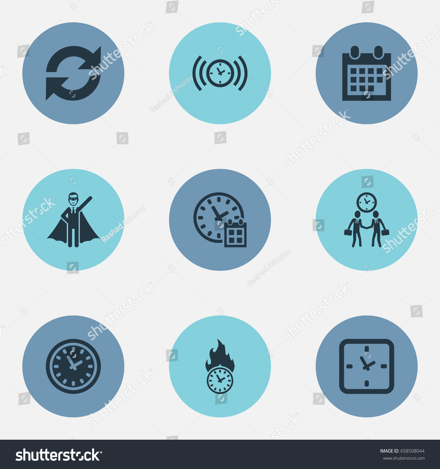 Vector Illustration Set Simple Administration Icons Stock Vector ...
