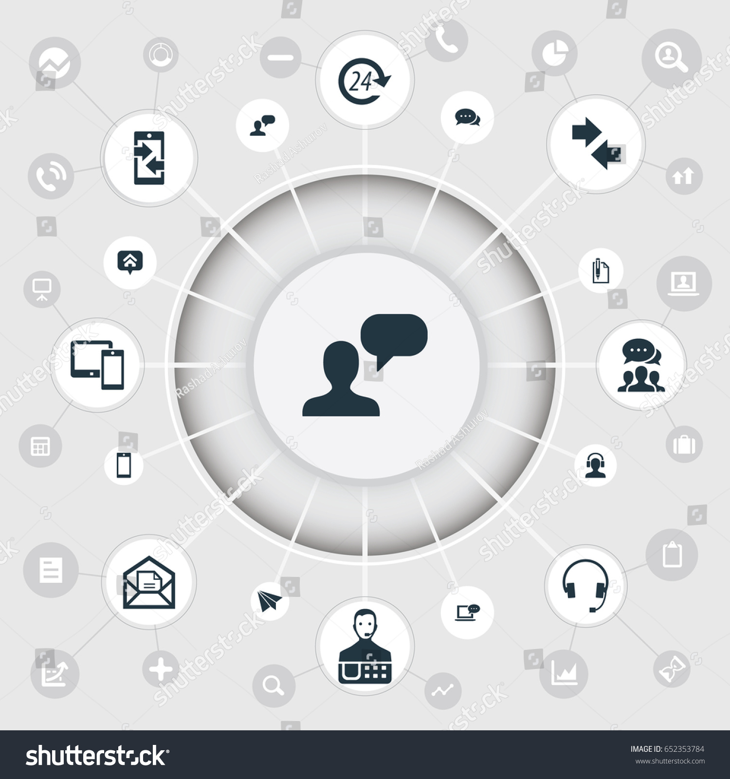 Vektor Stok Vector Illustration Set Simple Contact Icons (Tanpa Royalti ... Vektor Stok Vector Illustration Set Simple Contact Icons (Tanpa Royalti ...