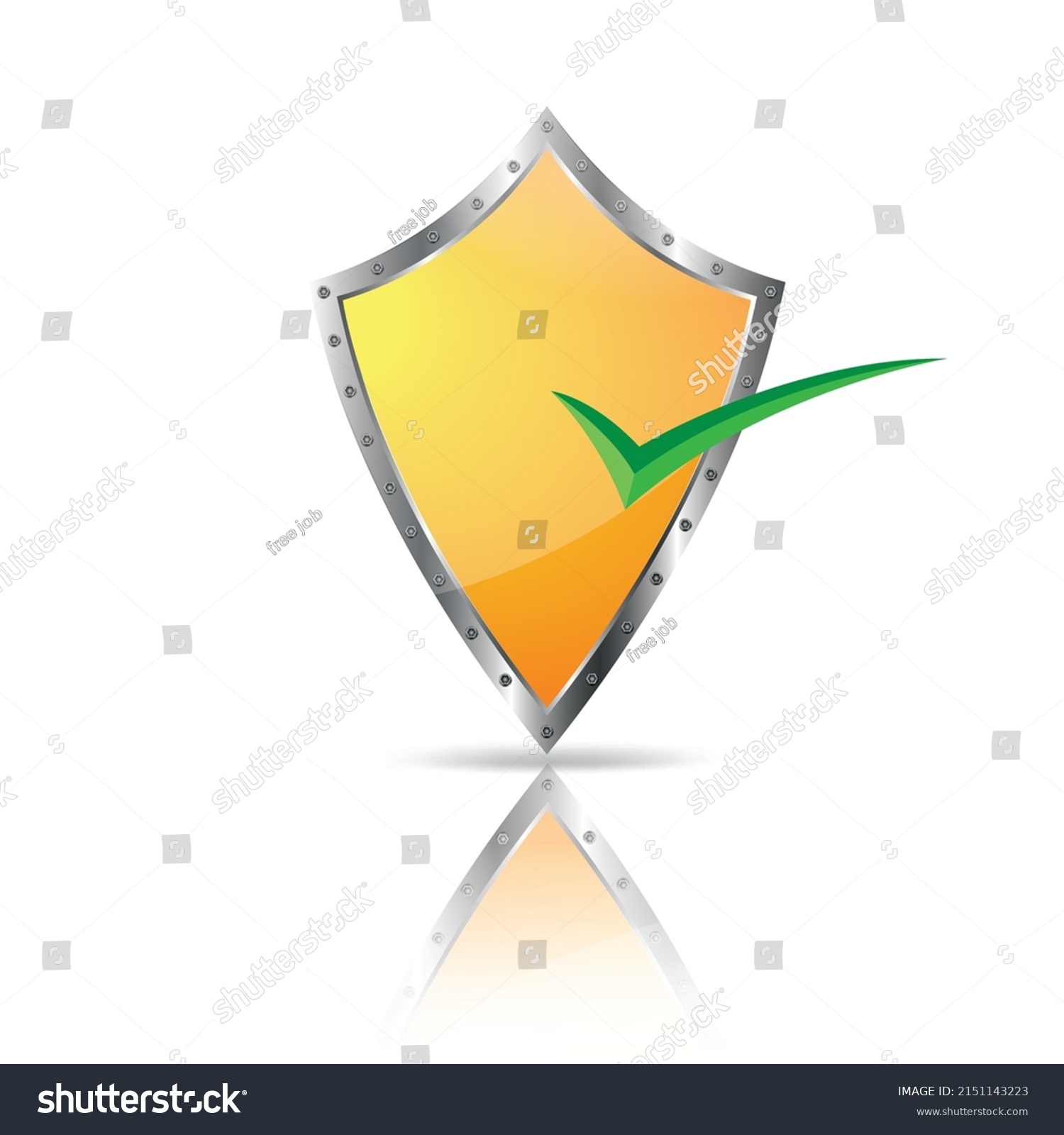 Vector Illustration Shield Tick Design Template Stock Vector (Royalty ...