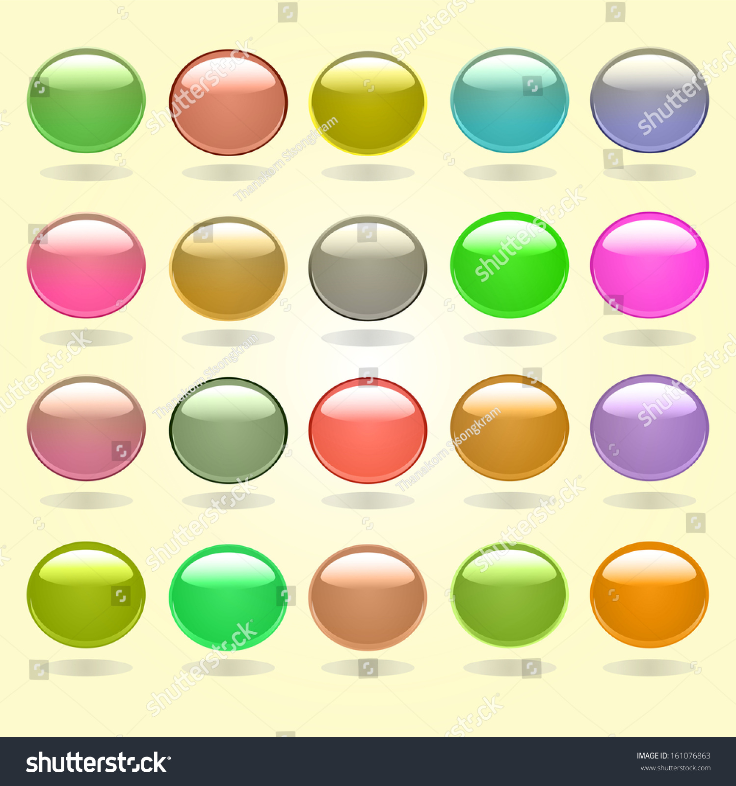 Vector Illustration Shiny Glossy Colored Sphere Stock Vector (Royalty ...
