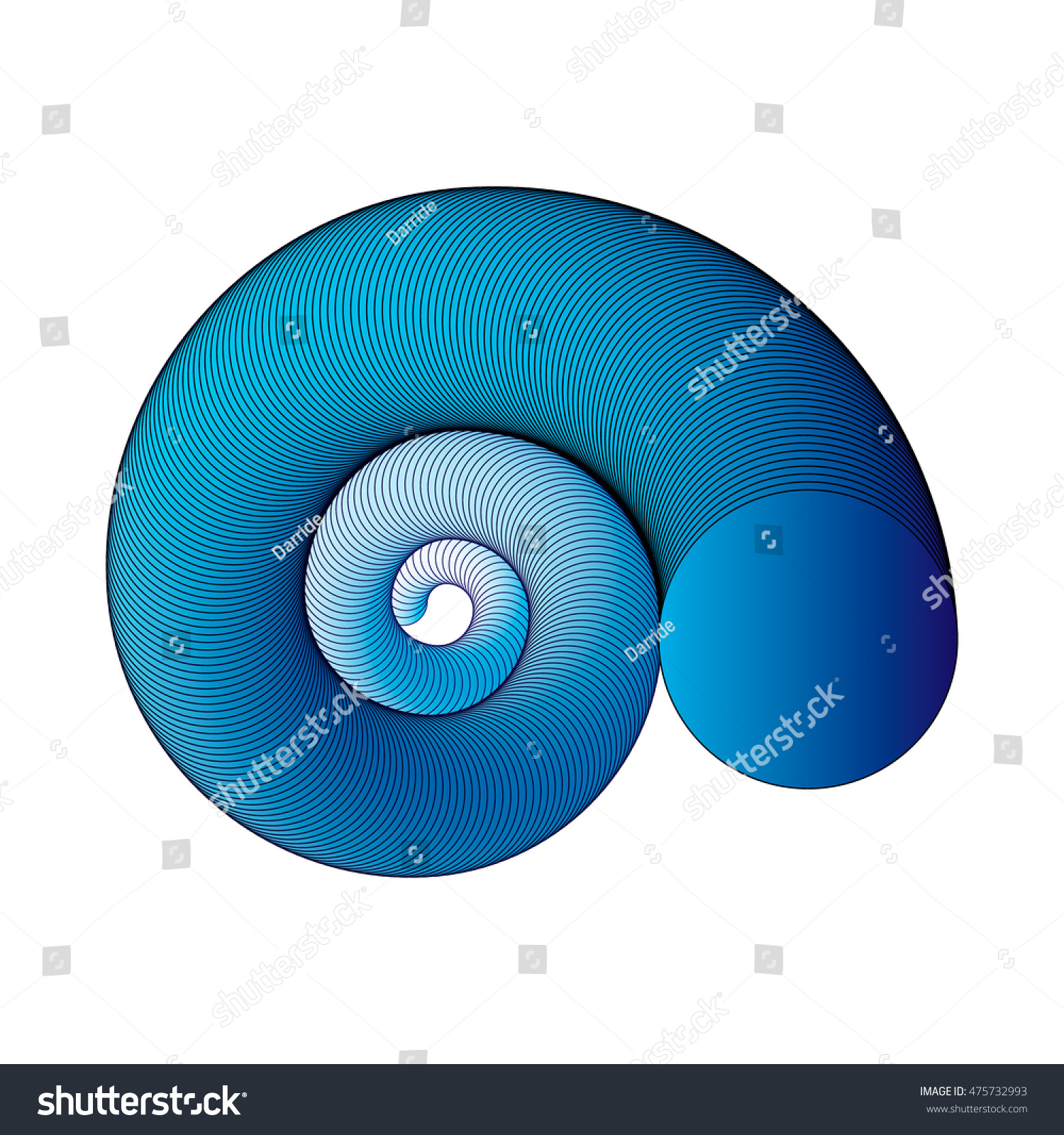 Vector Illustration Spiral Like Shell Snail Stock Vector (Royalty Free ...