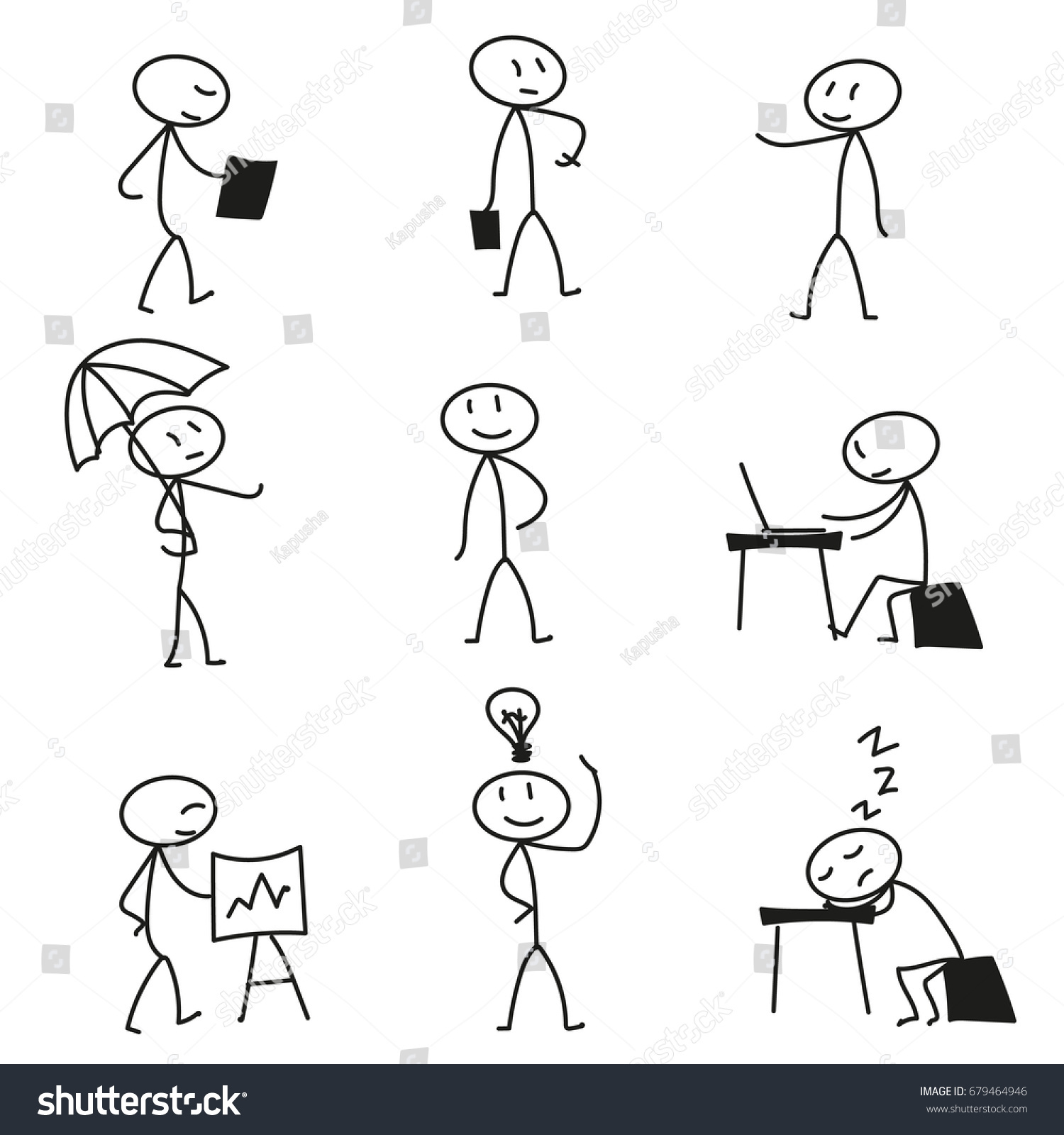 Vector Illustration Stickman Stock Vector (Royalty Free) 679464946