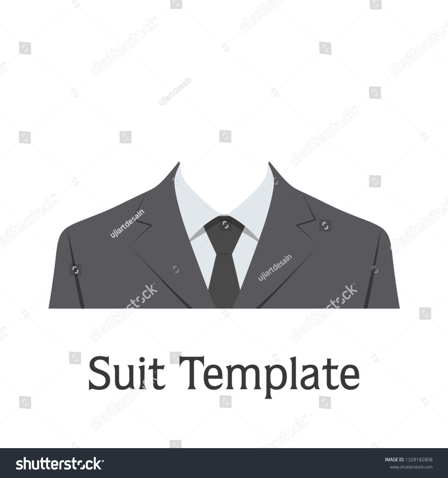 Vector Illustration Suit Template Business Man: vector de stock (libre ...