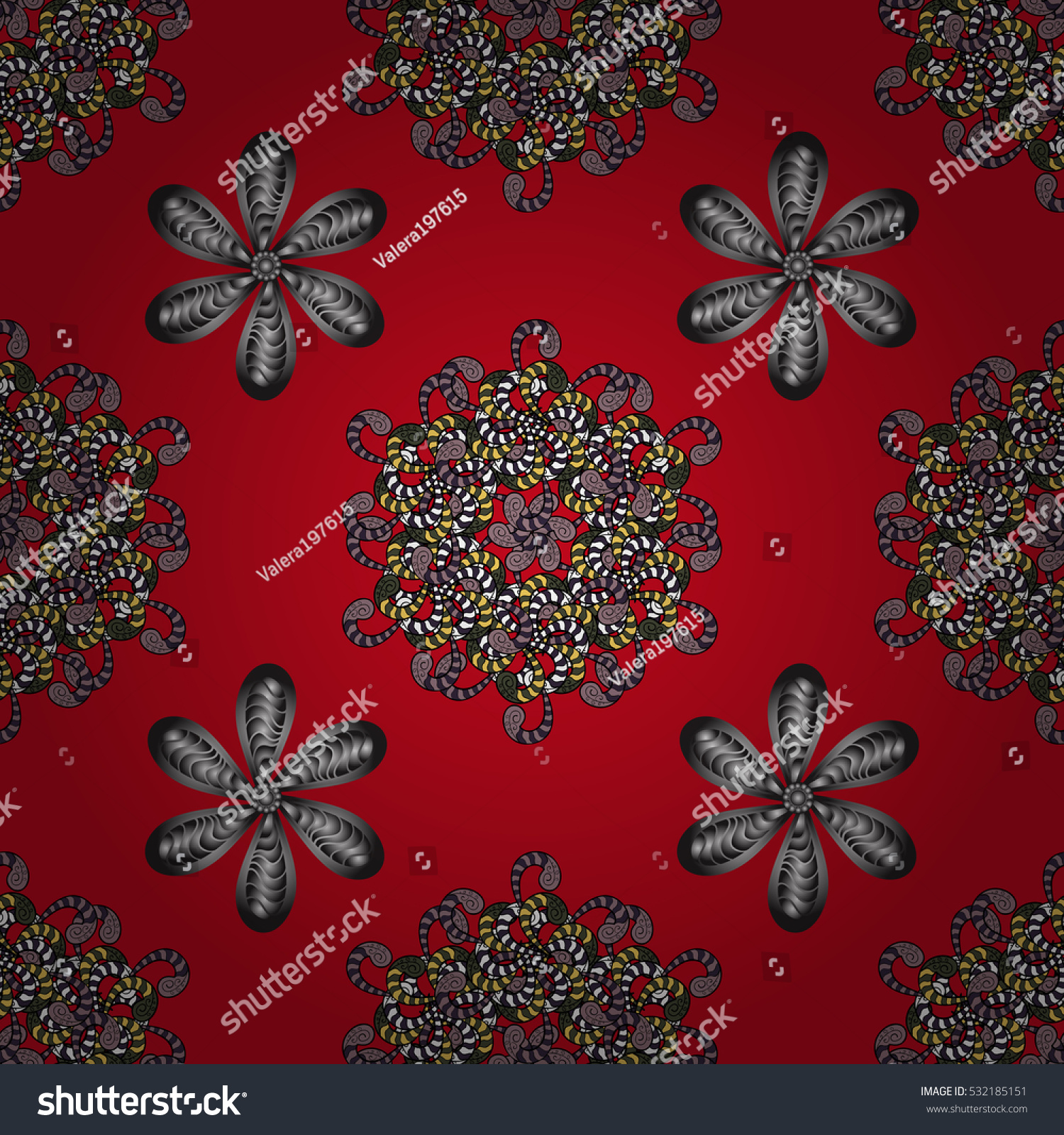 Vector Illustration Texture Red Background Silver Stock Vector (Royalty ...