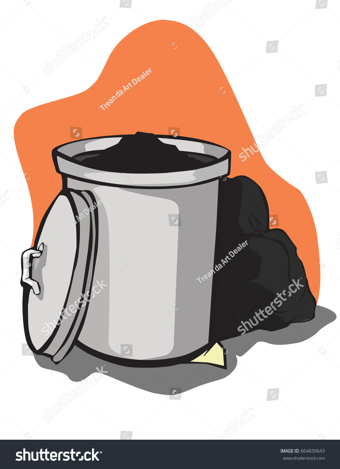 Vector Illustration Waste Cartoon Garbage Stock Vector (Royalty Free ...