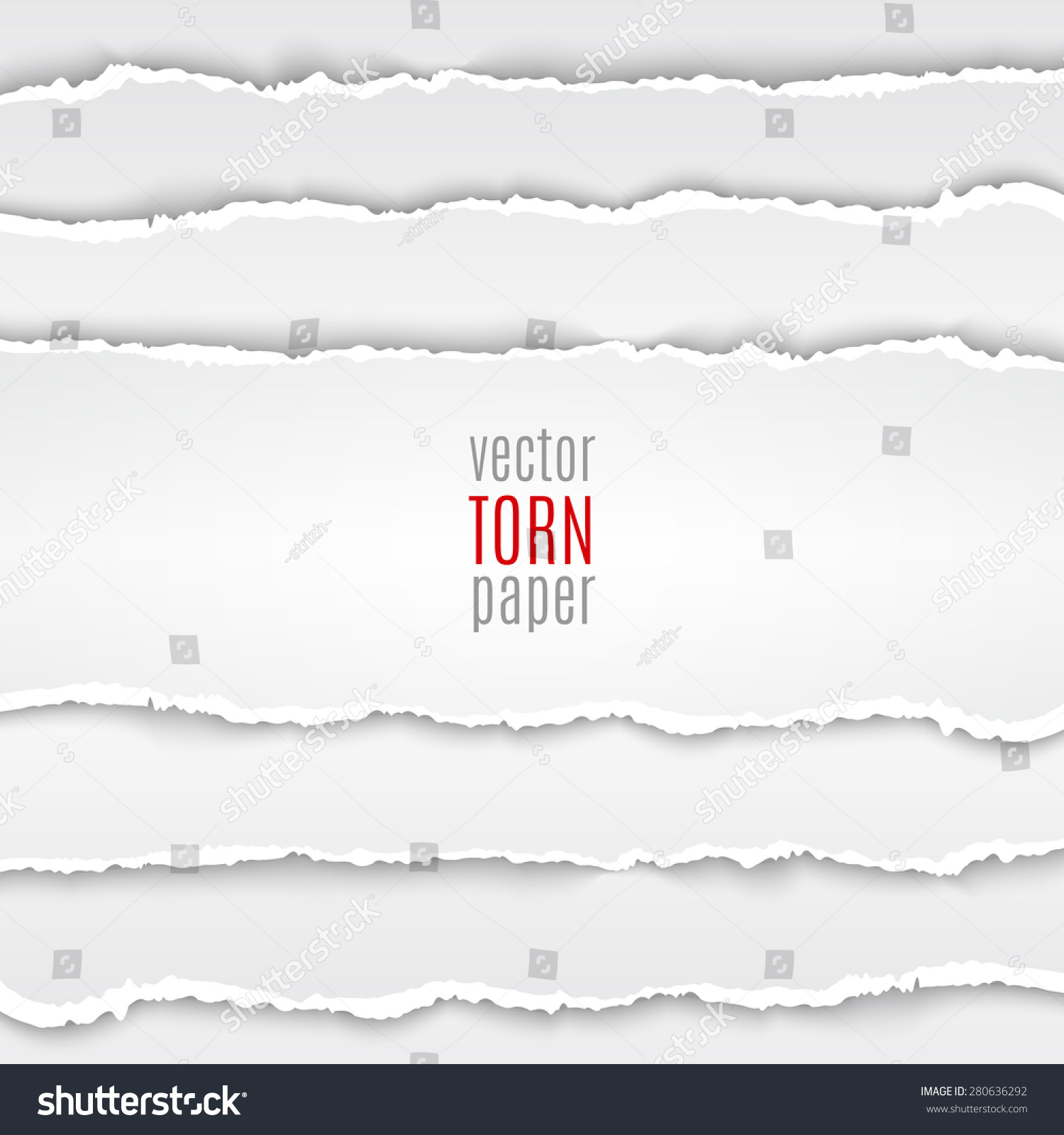 Vector Illustration White Torn Paper Template 스톡 벡터(로열티 프리) 280636292 ...