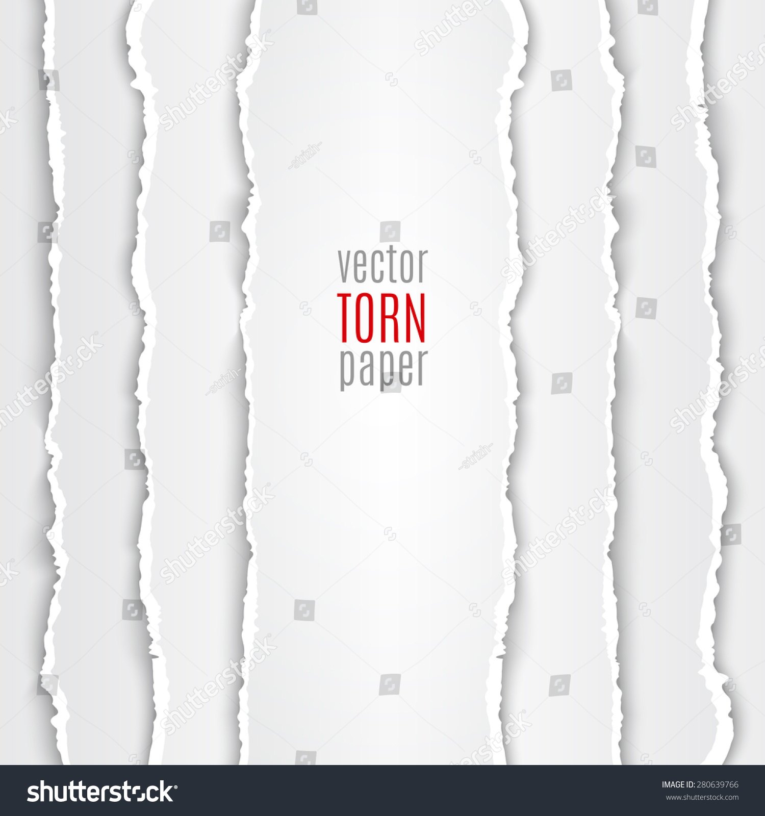 Vector Illustration White Torn Paper Template: immagine vettoriale ...