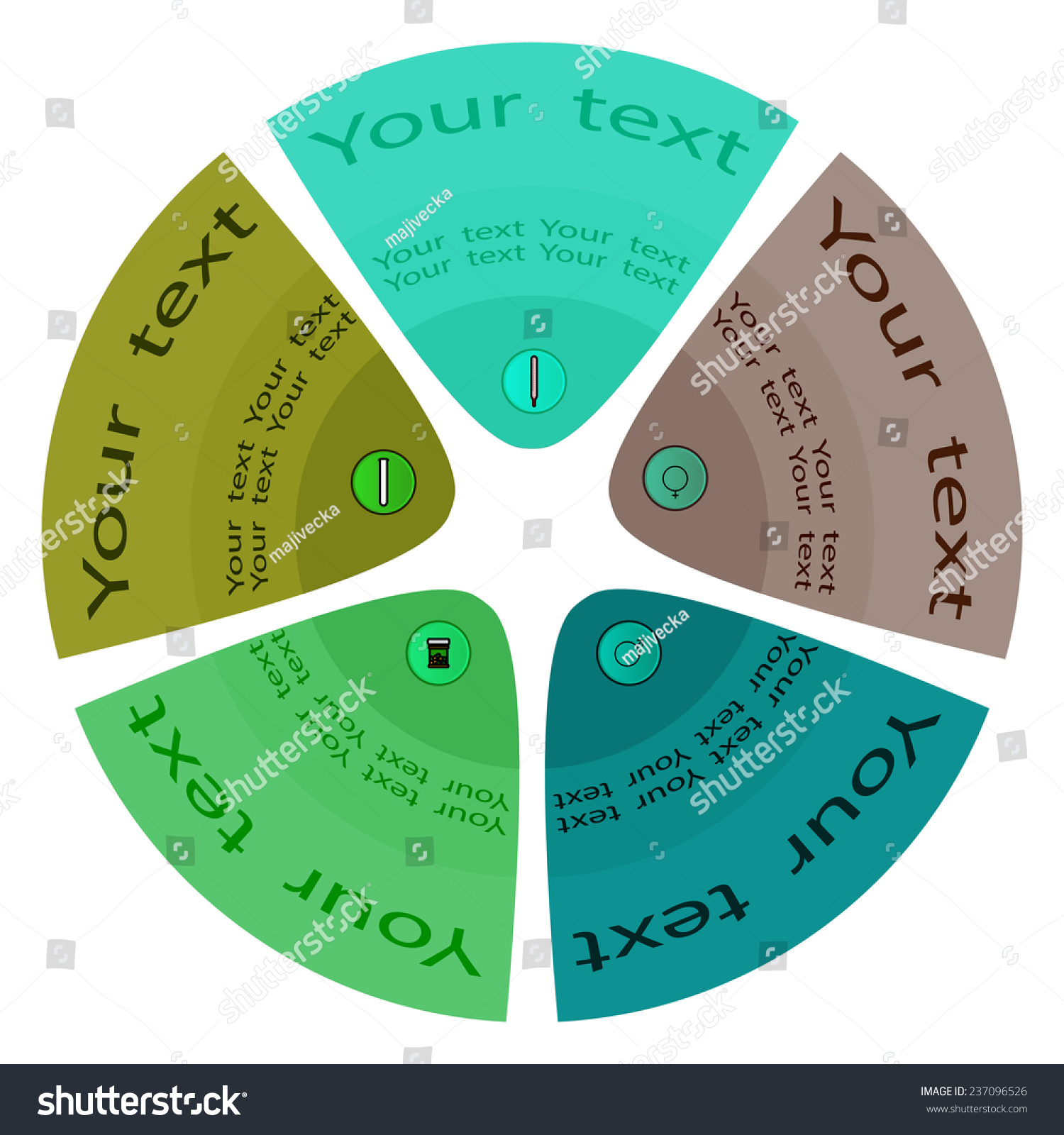Vector Illustration Bookmarks On White Background Stock Vector (Royalty ...