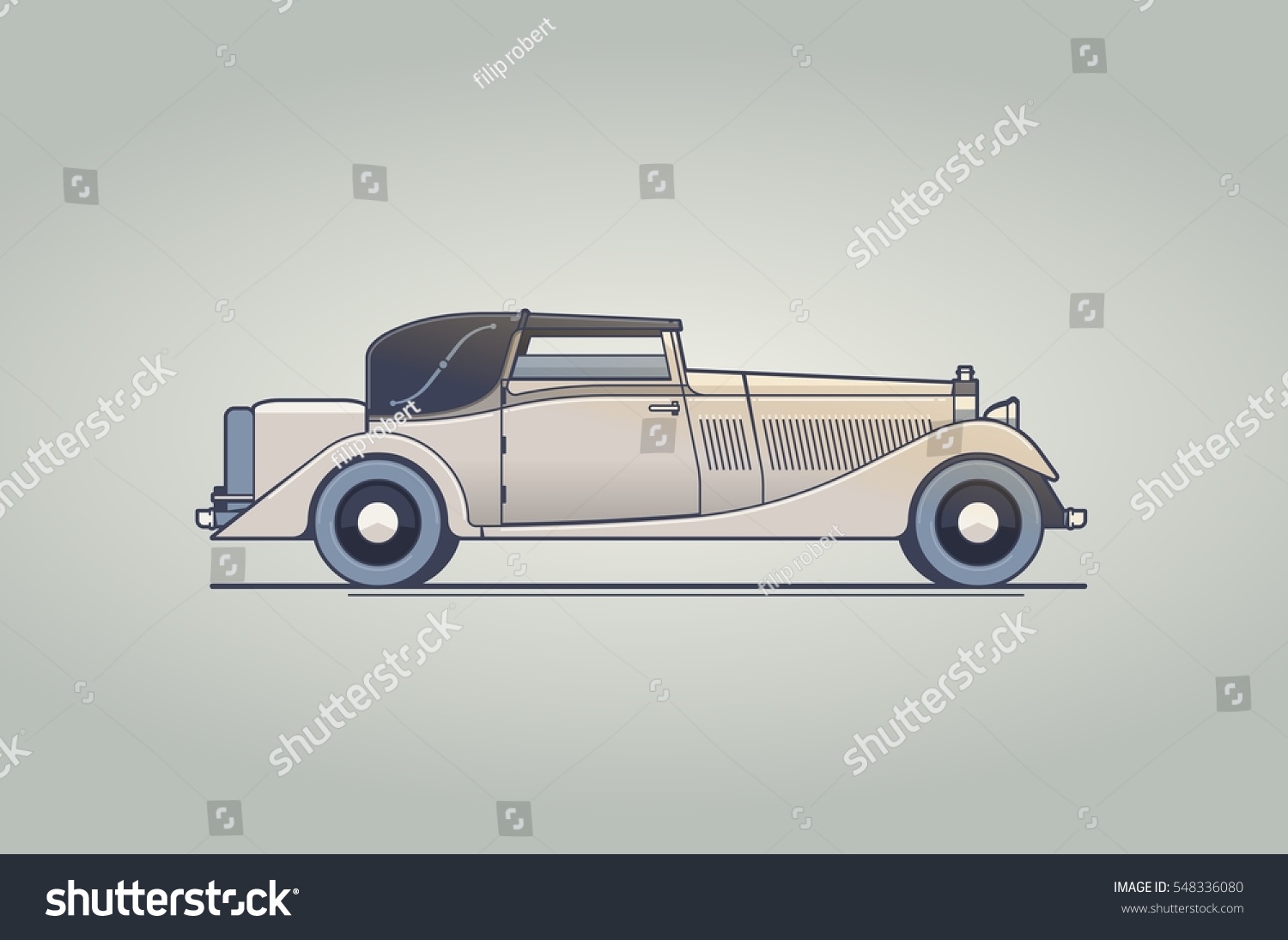 Vector Illustration Luxury Car Stock Vector (Royalty Free) 548336080 ...