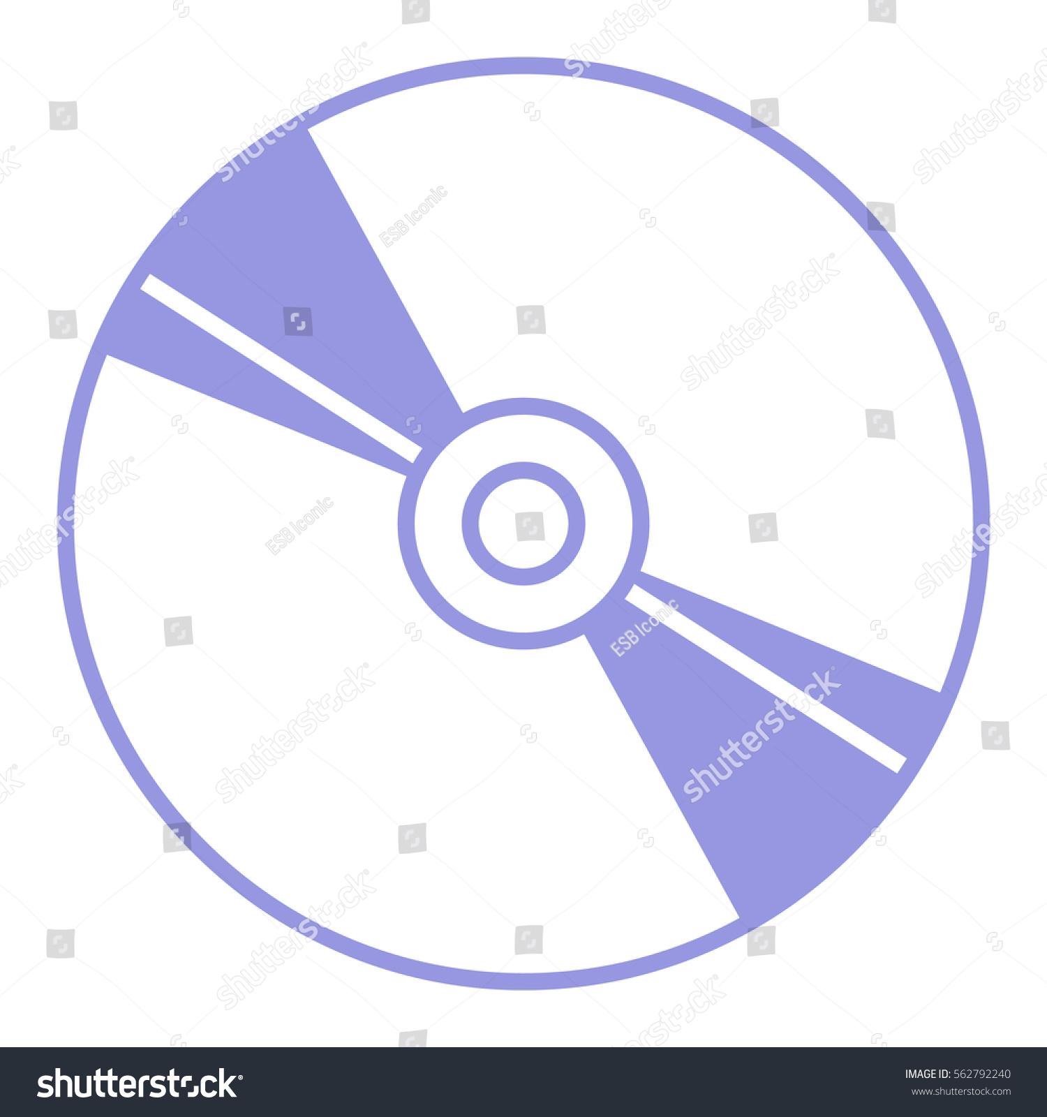 Vector Illustration Purple Cd Icon Stock Vector (Royalty Free ...