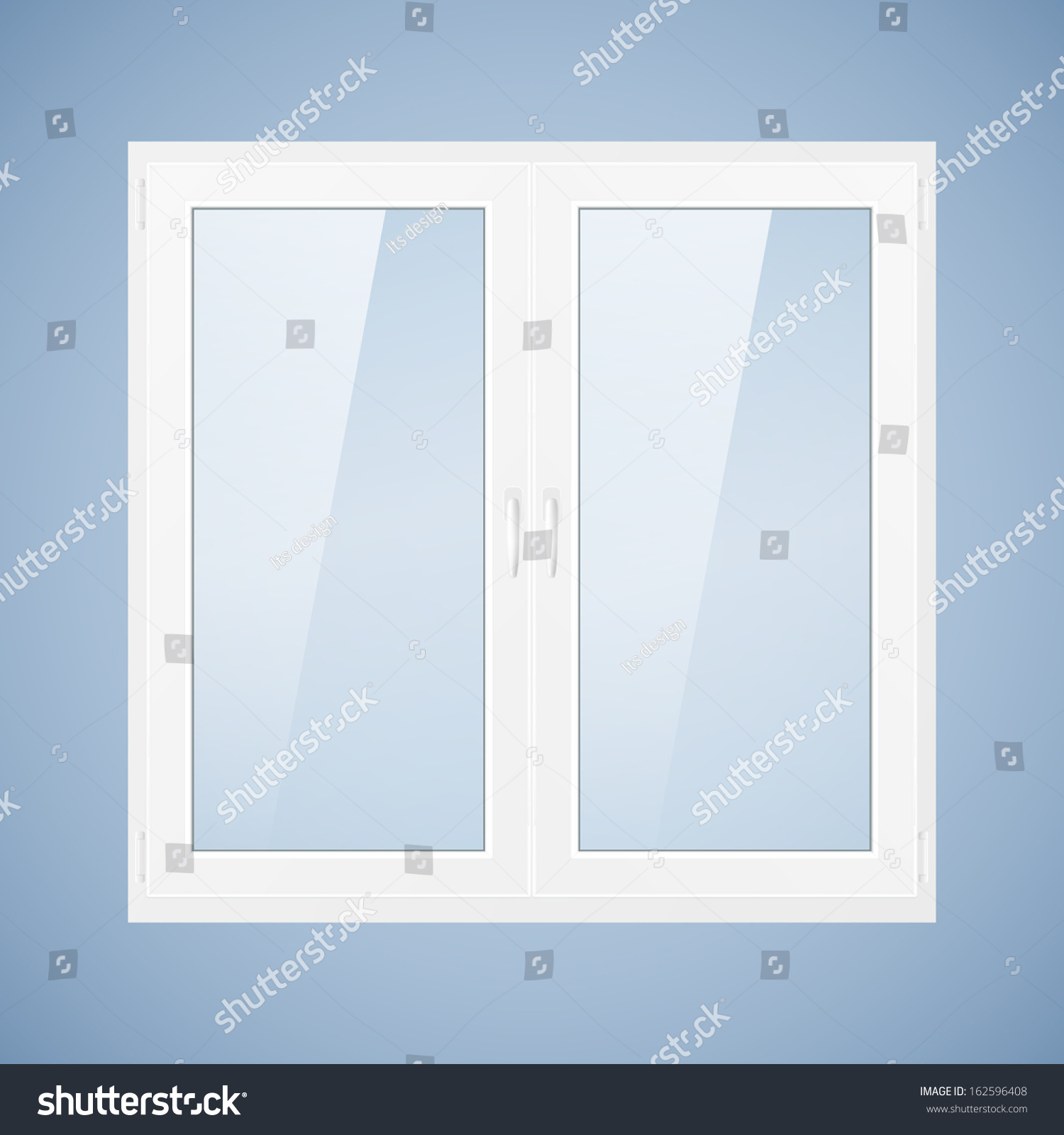 Vector Illustration White Plastic Window Pvc Stock Vector (Royalty Free ...