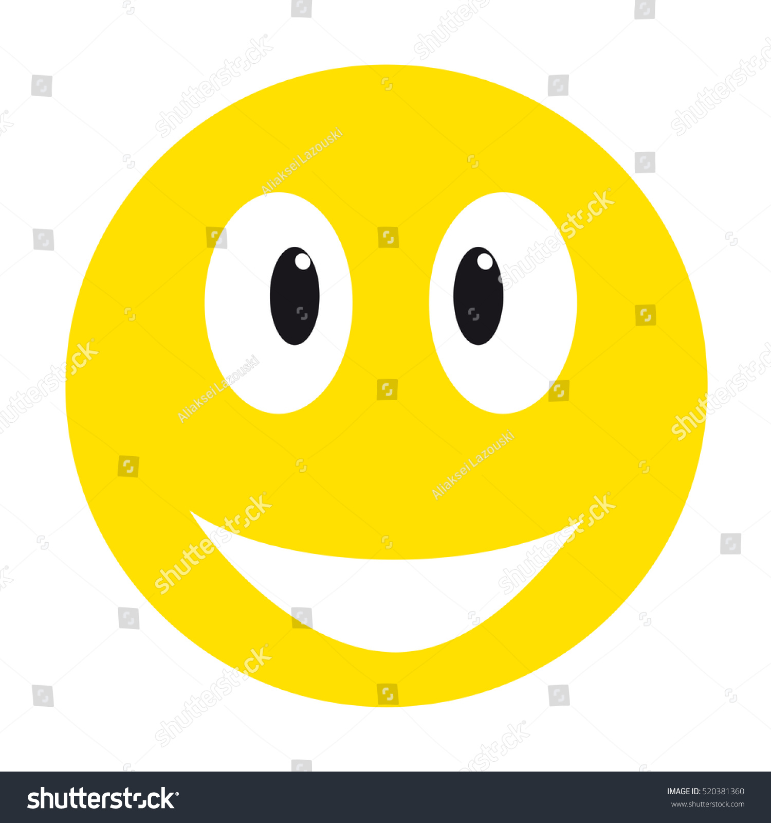 Vector Illustration Yellow Smiley Face Stock Vector (Royalty Free ...