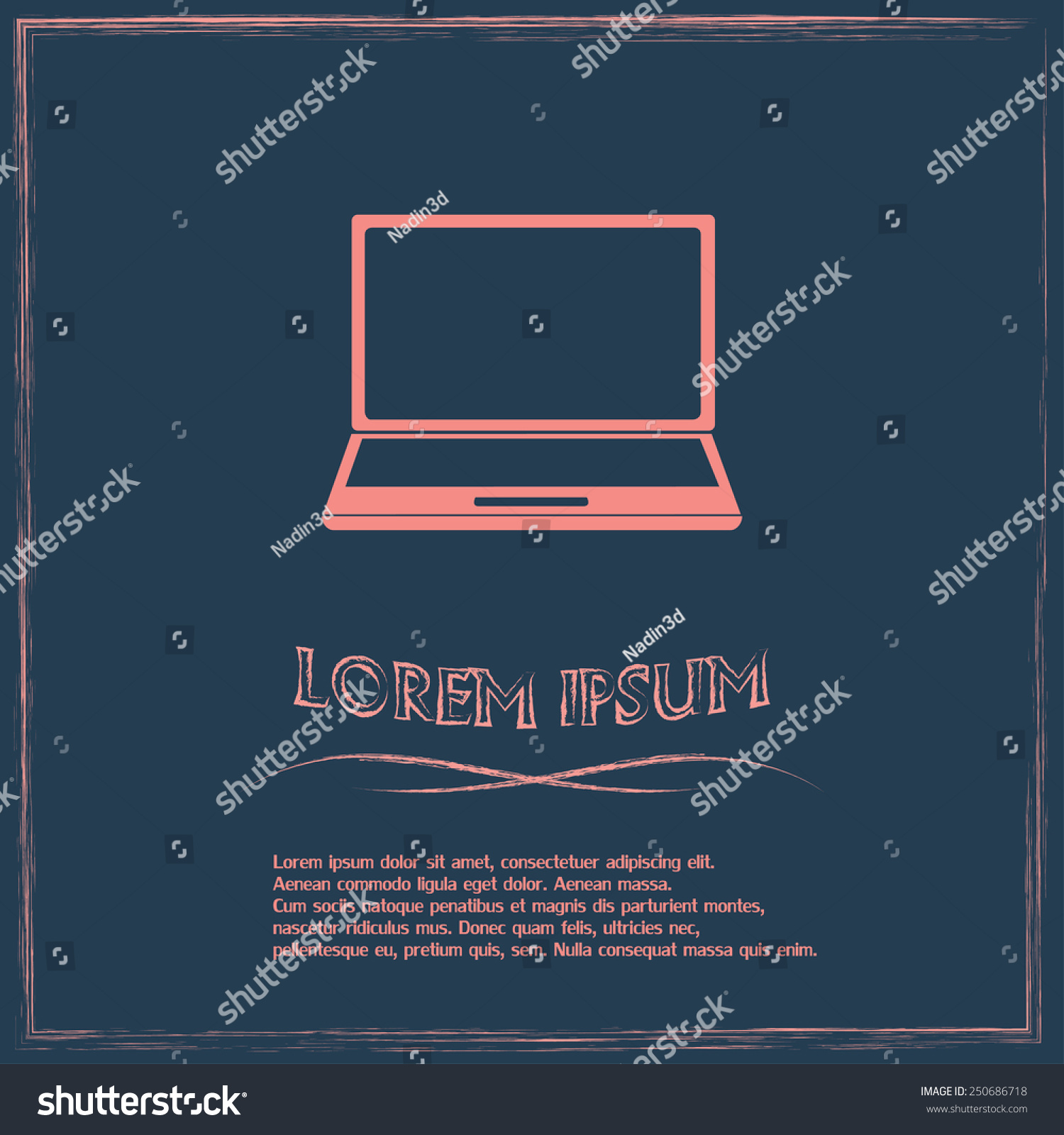 Vector Illustrations Computer Stock Vector (Royalty Free) 250686718 ...