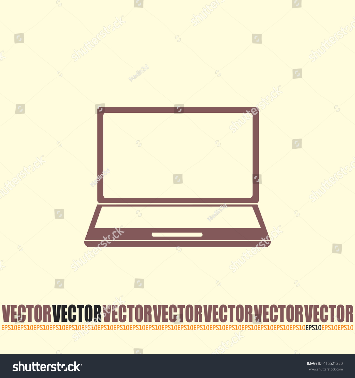 Vector Illustrations Computer Stock Vector (Royalty Free) 415521220 ...
