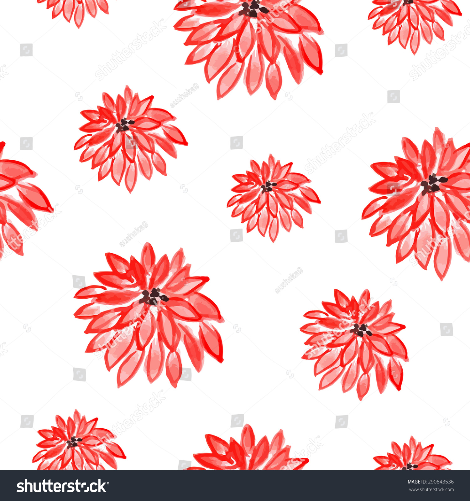 Vector Illustratoin Watercolor Chrysanthemum Seamless Texture Stock ... Vector Illustratoin Watercolor Chrysanthemum Seamless Texture Stock ...