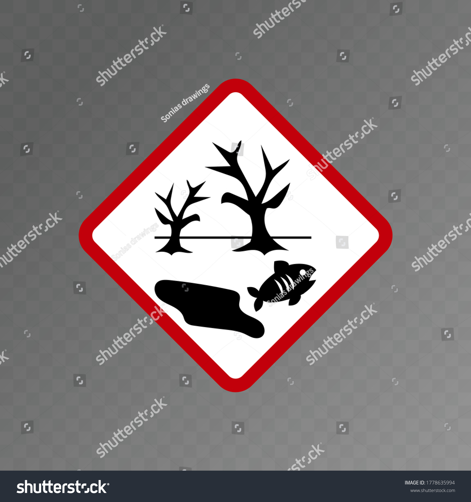 Vector Image Environmental Pollution Pictogram Stock Vector (Royalty ...
