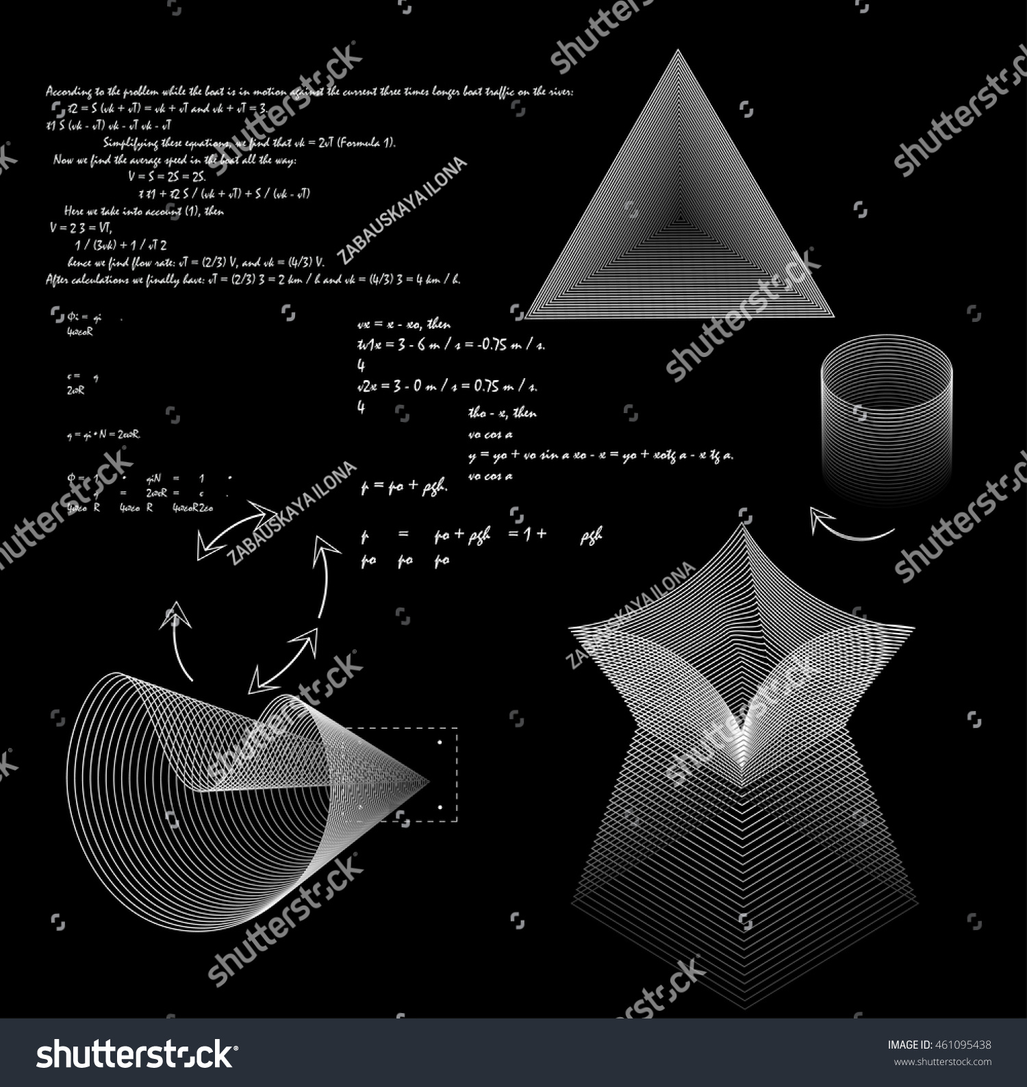 Vector Image Geometric Physical Shapes Materials Stock Vector (Royalty ...
