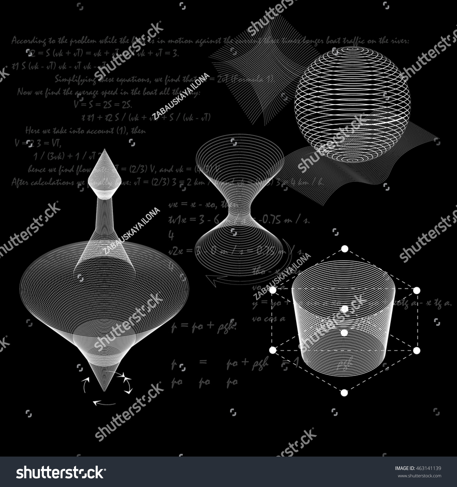 Vector Image Geometric Physical Shapes Materials Stock Vector (Royalty ...