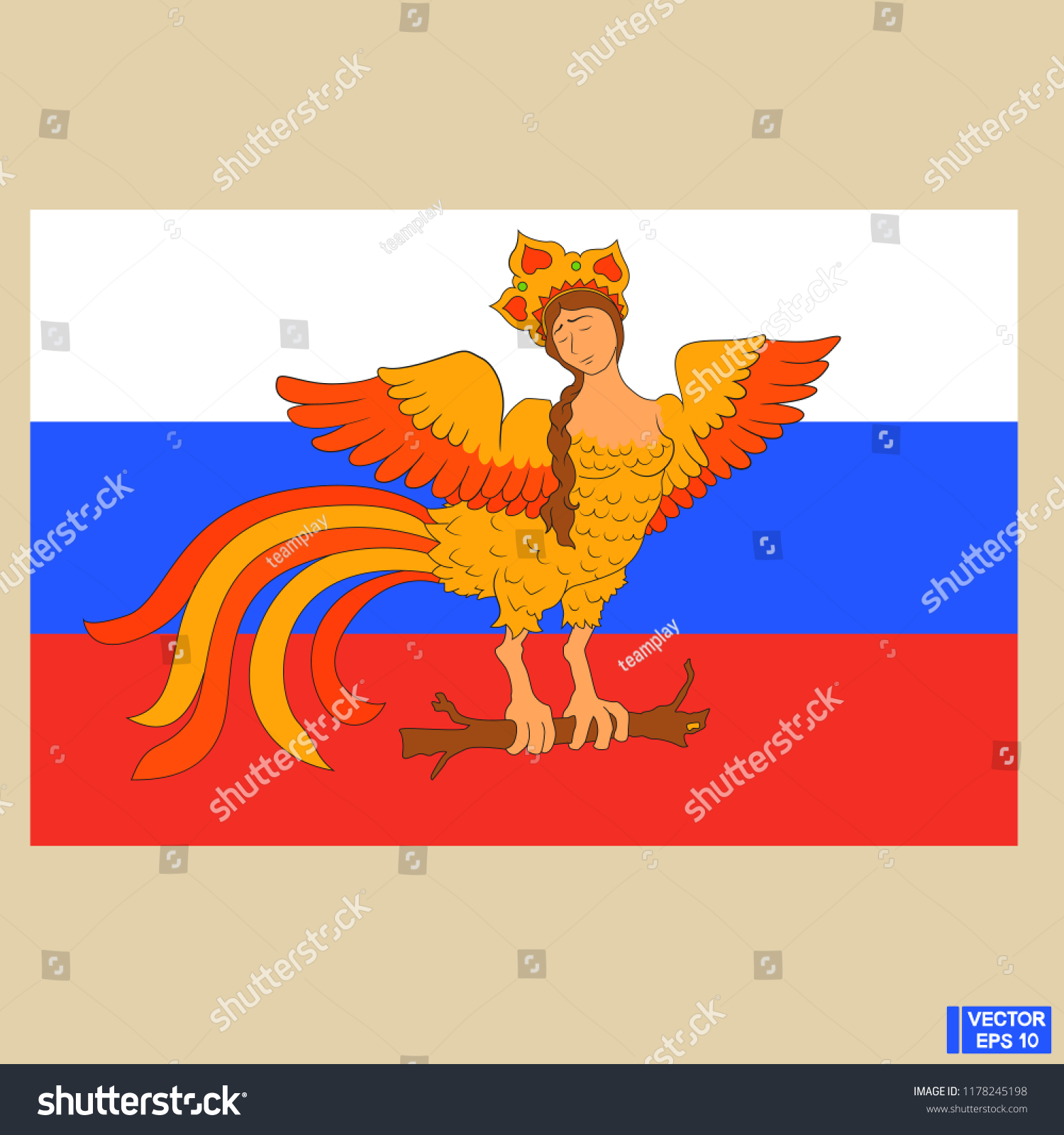 Vector Image Icon Mythical Woman Syrin Stock Vector Royalty Free 1178245198 Shutterstock