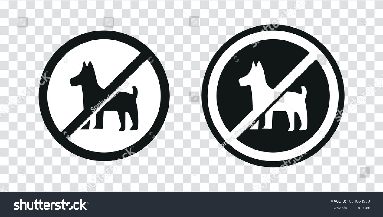 Vector Image No Entry Dogs Icon Stok Vektör (Telifsiz) 1884664933 ...