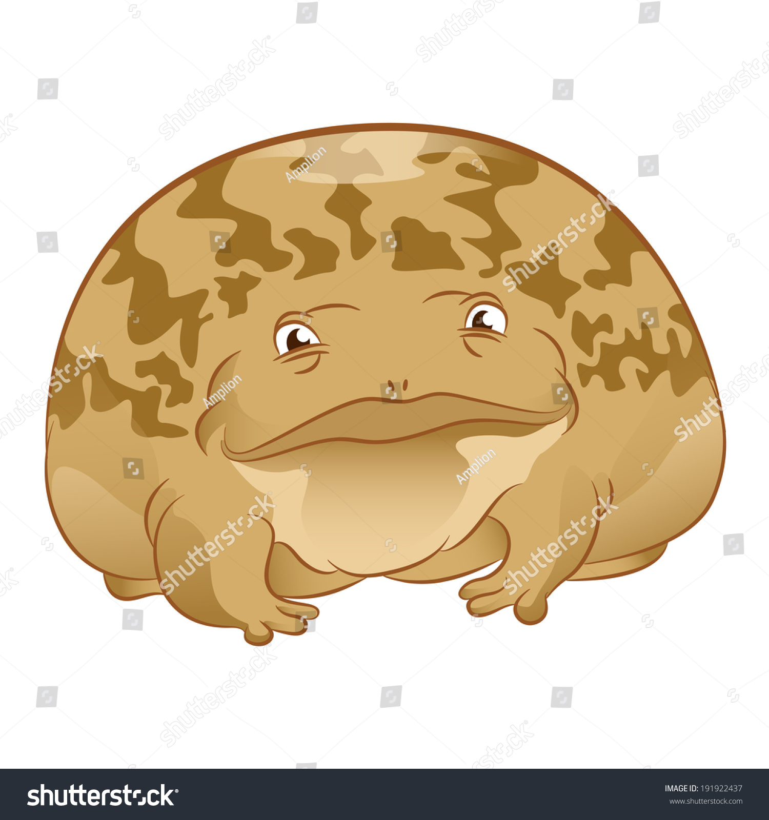 Vector Image Cartoon Brown Toad Stock Vector (Royalty Free) 191922437