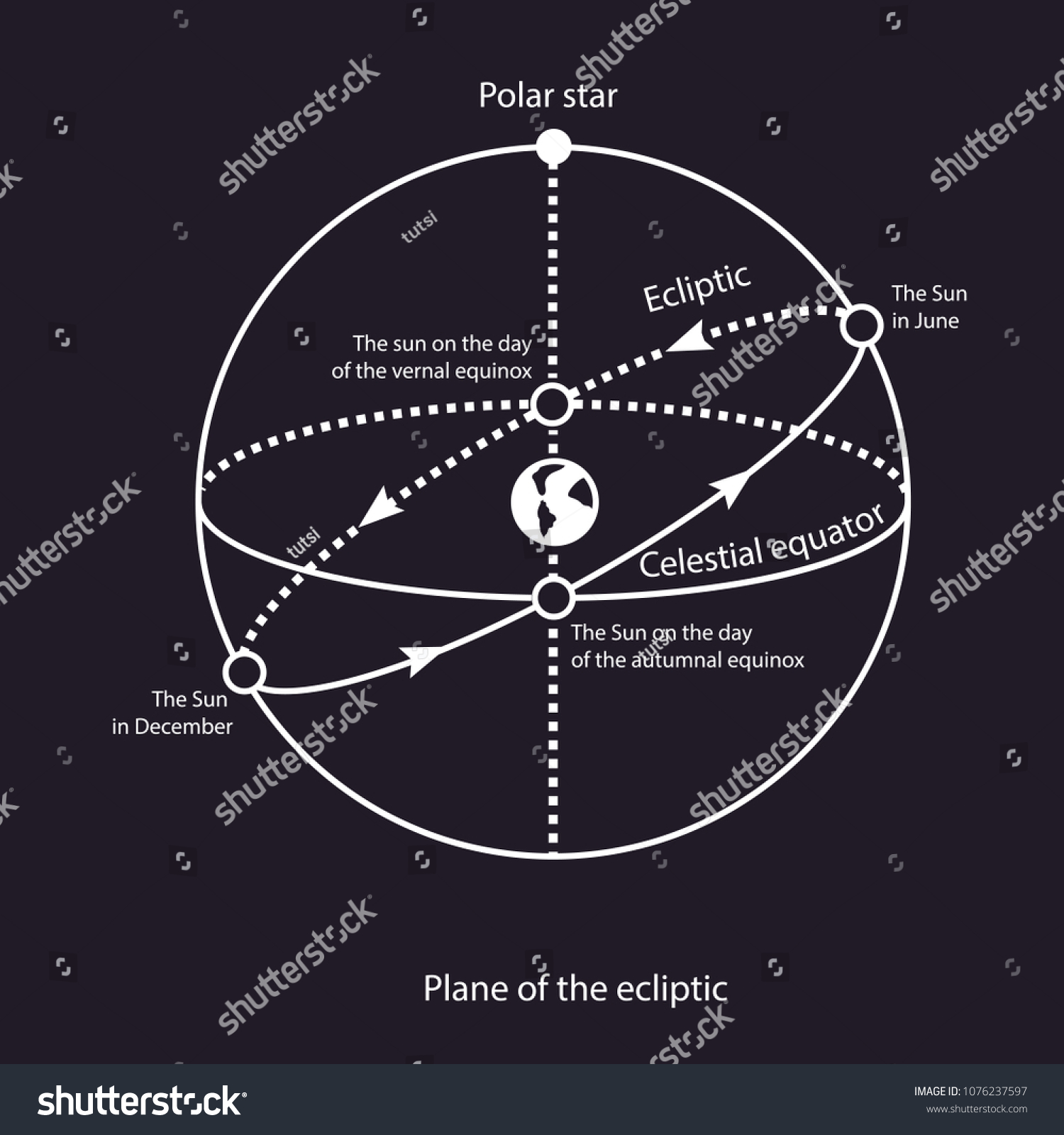 Vector Image Ecliptic Educational Vector Illustration Stock Vector ...