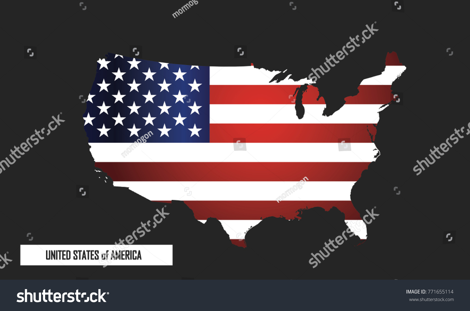 Vector Image Usa Map Stock Vector (Royalty Free) 771655114 | Shutterstock