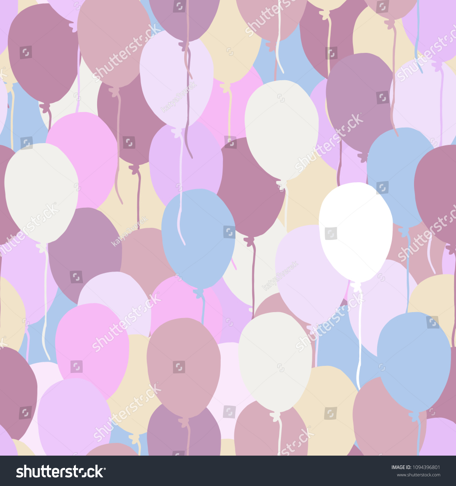 Vector Image Pink Balloons Seamless Texture Stock Vector (Royalty Free ...