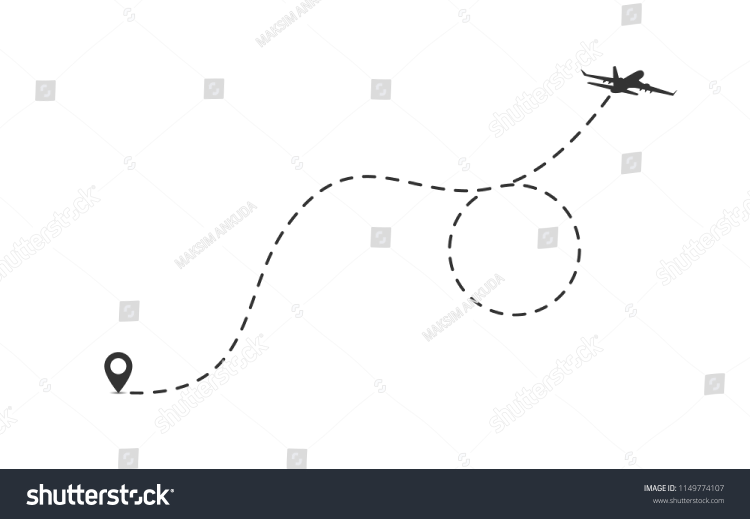 Vector Image Plane Track Stock Vector (Royalty Free) 1149774107 ...