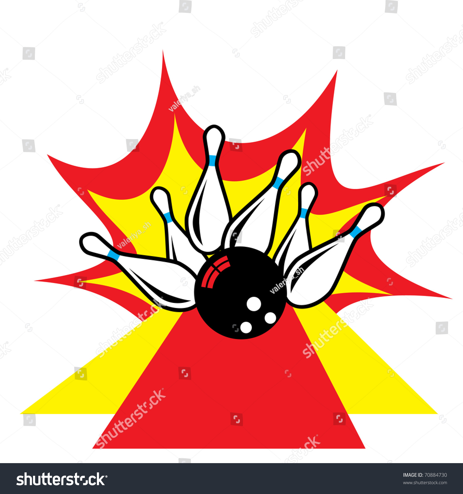Vector Image Playing Kegling Stock Vector (Royalty Free) 70884730