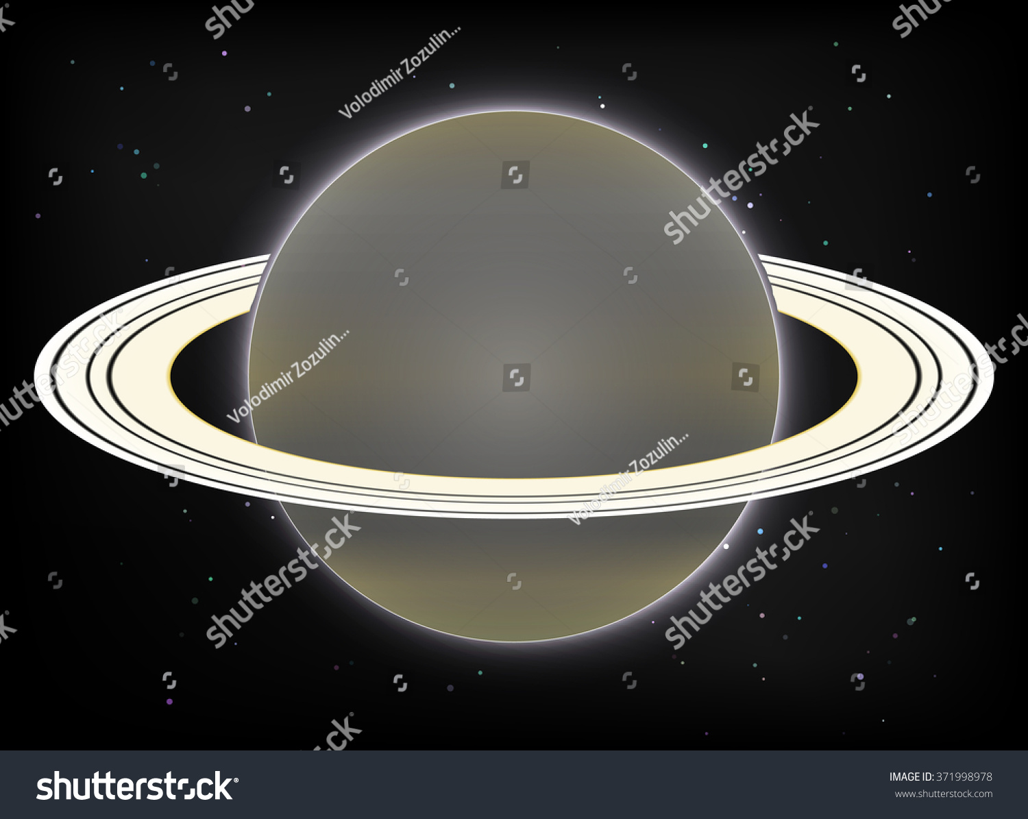 Vector Image Saturn Planet Stock Vector (Royalty Free) 371998978 ...