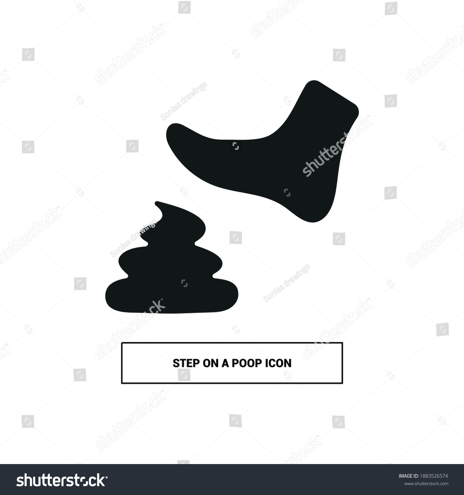 Vector Image Step On Poop Icon Stock Vector (Royalty Free) 1883526574 ...