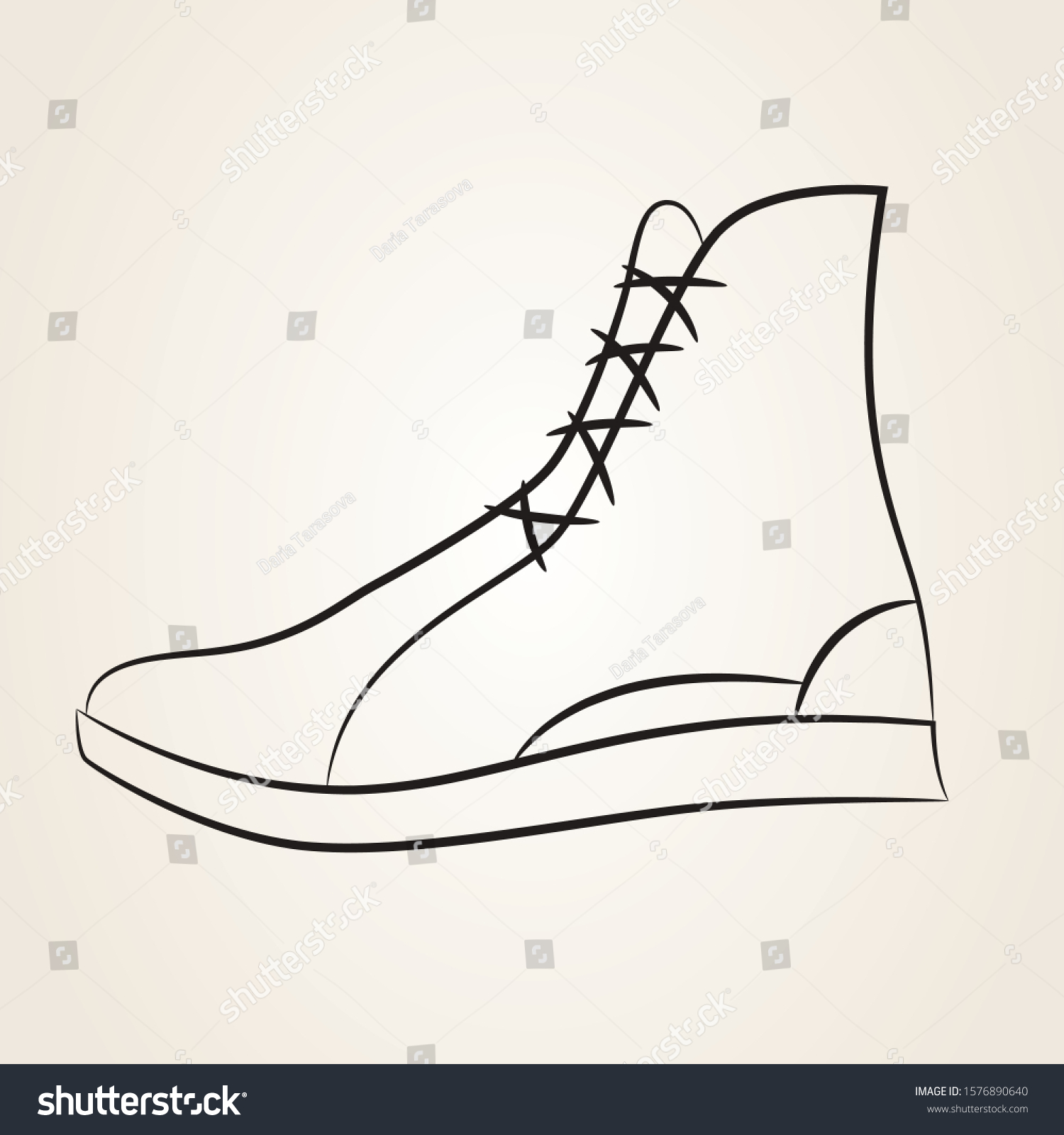 Vector Image Stylized Shoe Sketch Stock Vector (Royalty Free) 1576890640
