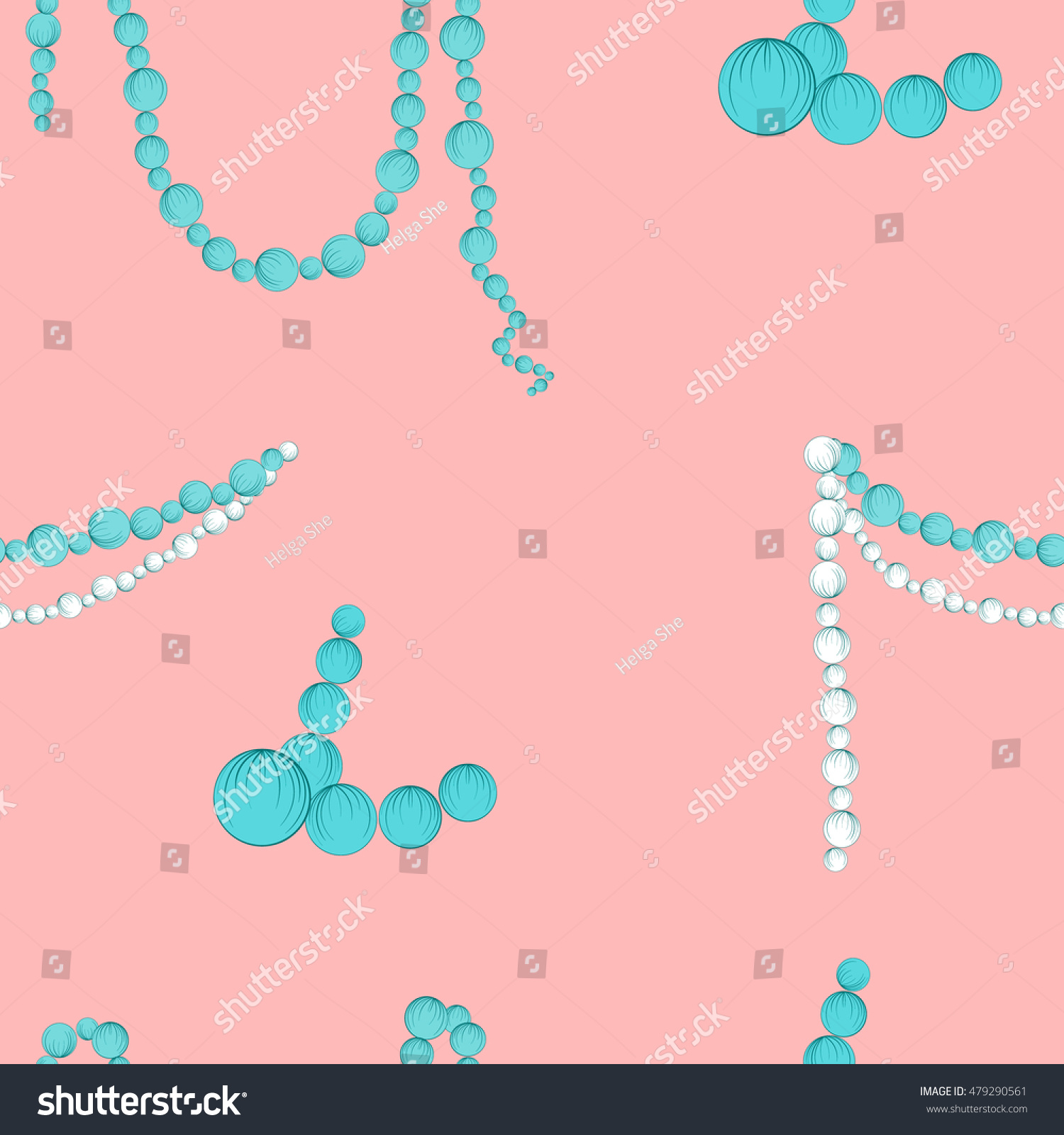 Vector Image Beads Seamless Pattern Beads Stock Vector (Royalty Free ...