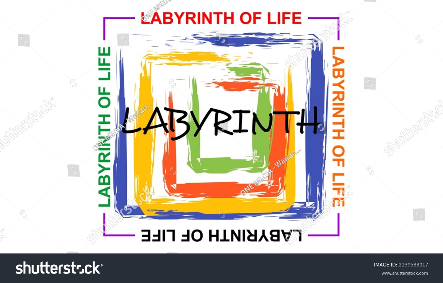 Vector Image Labyrinth Text Black Text Stock Vector (Royalty Free ...