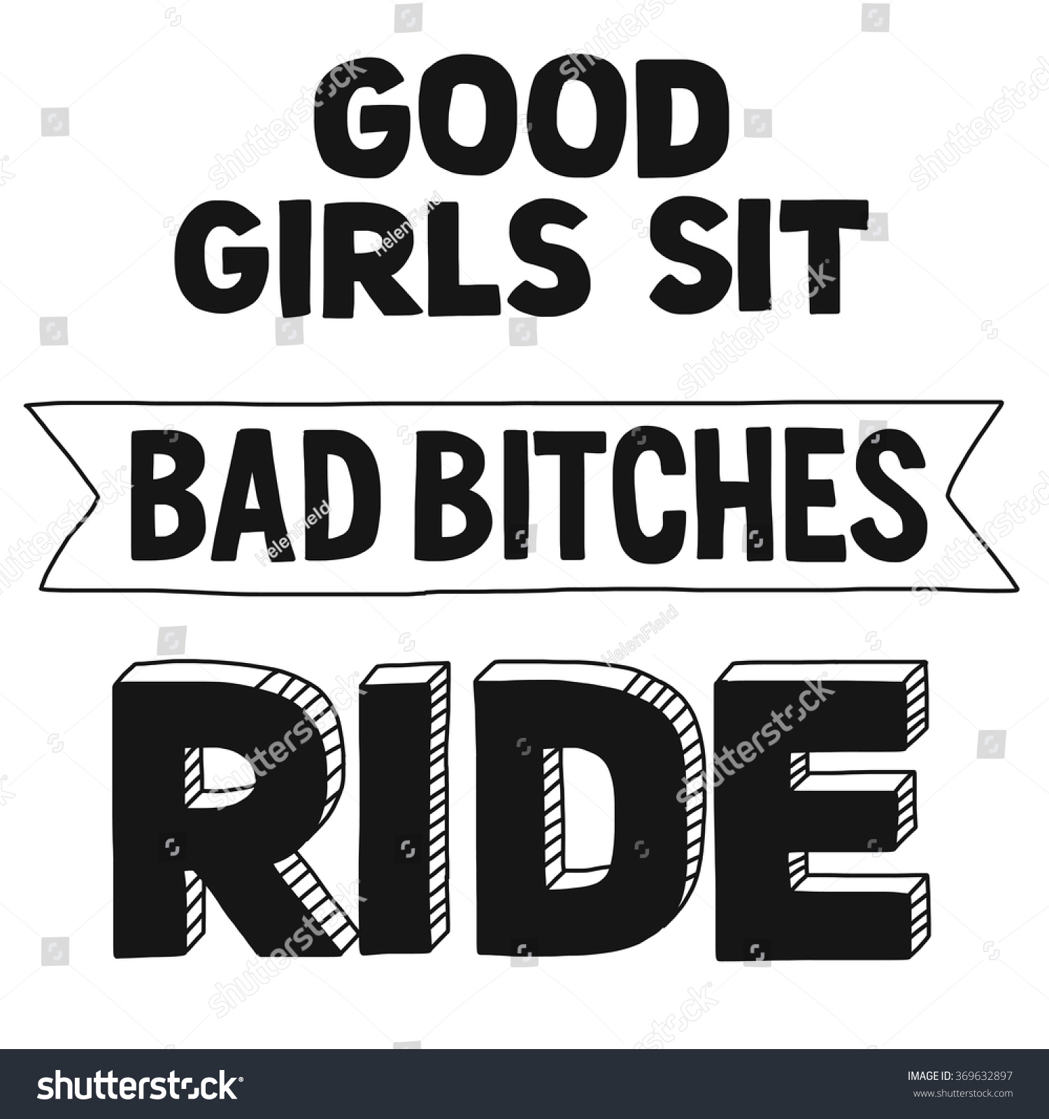 Vector Image Motorcycle Biker Quote Stock Vector (Royalty Free) 369632897