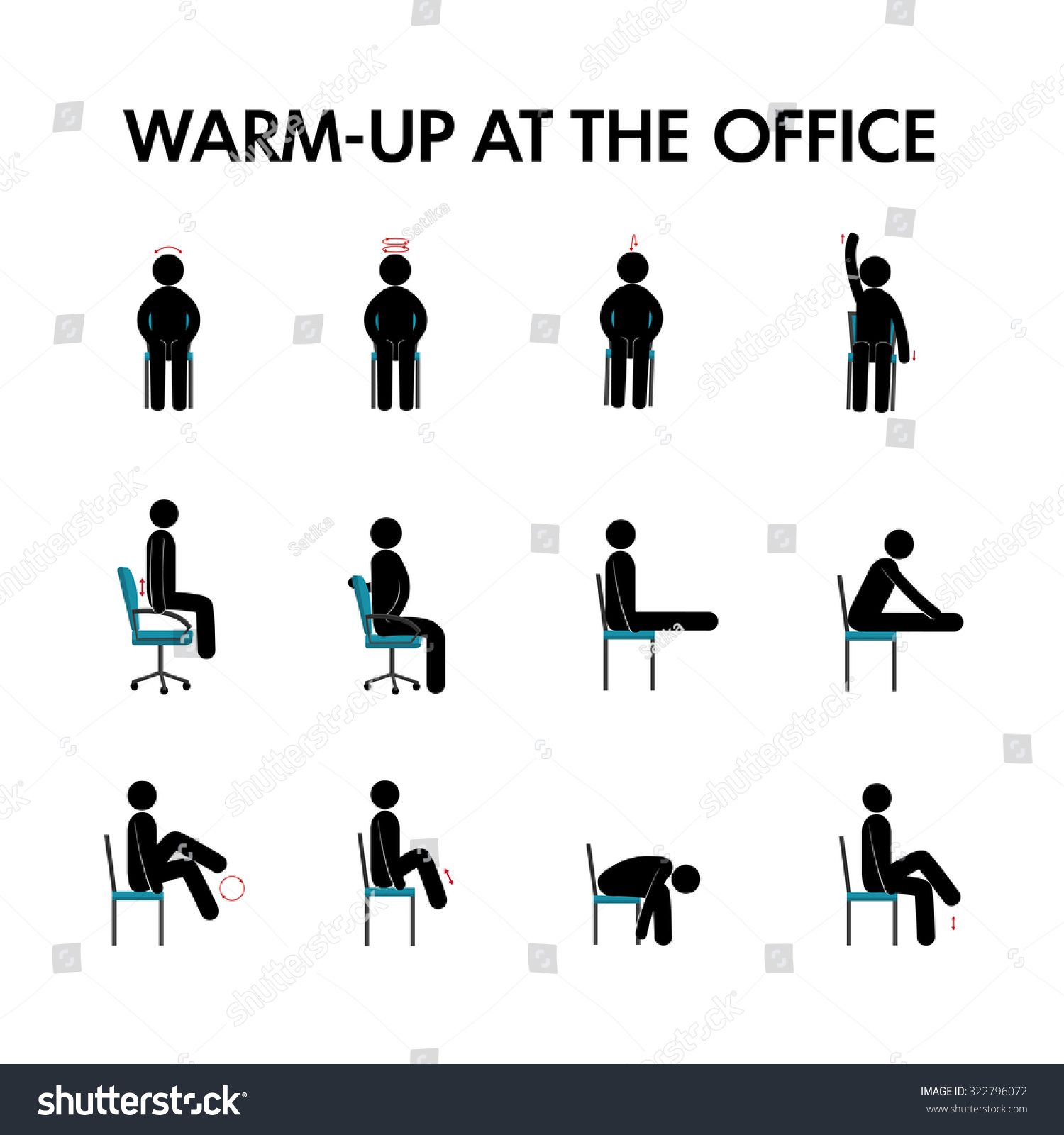 Vector Workplace Stick Man Set 库存矢量图（免版税）322796072 | Shutterstock